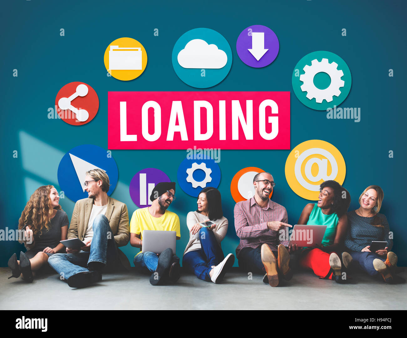 Loading Downloading Online Internet Concept Stock Photo - Alamy