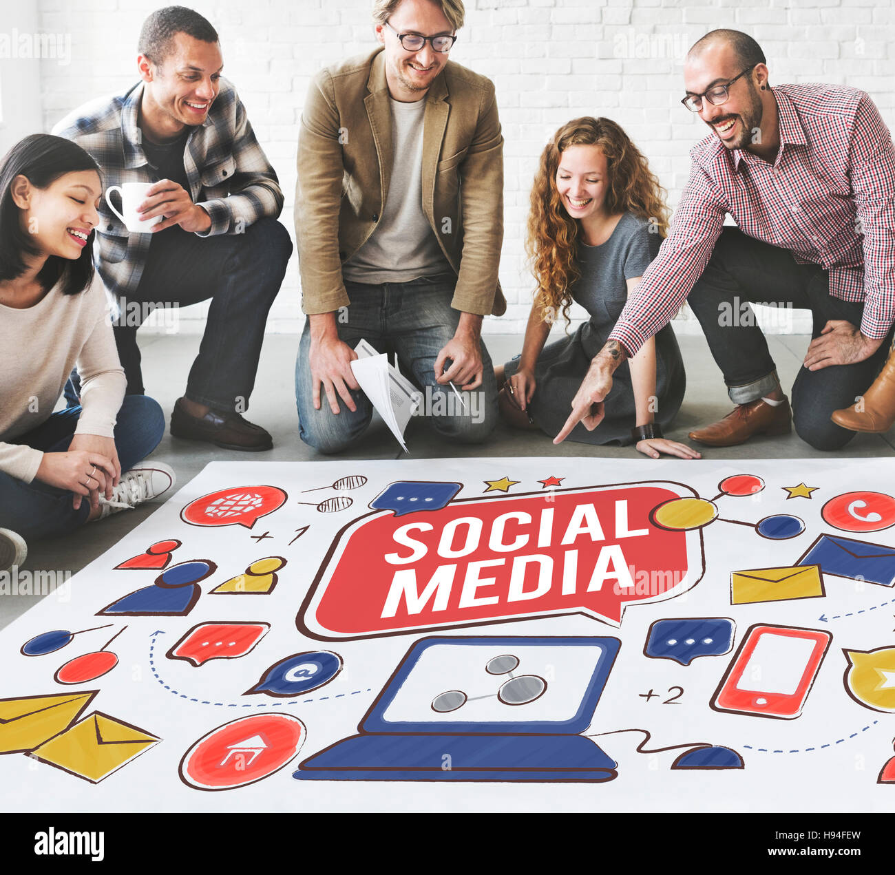 Social Media Connection Global Communication Concept Stock Photo - Alamy