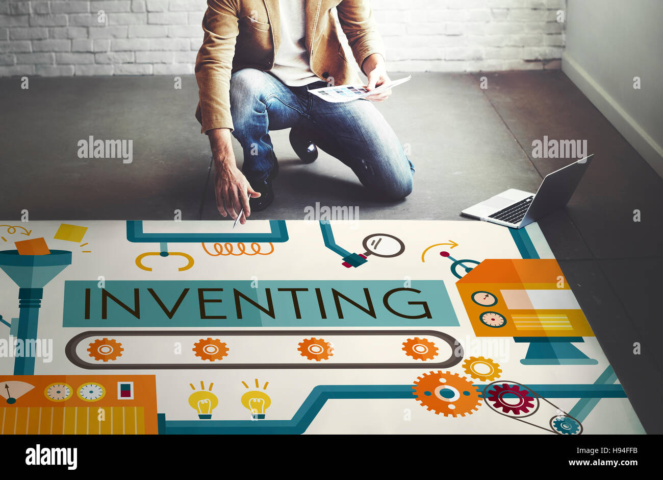 Inventing Innovation Create Creative Process Concept Stock Photo - Alamy