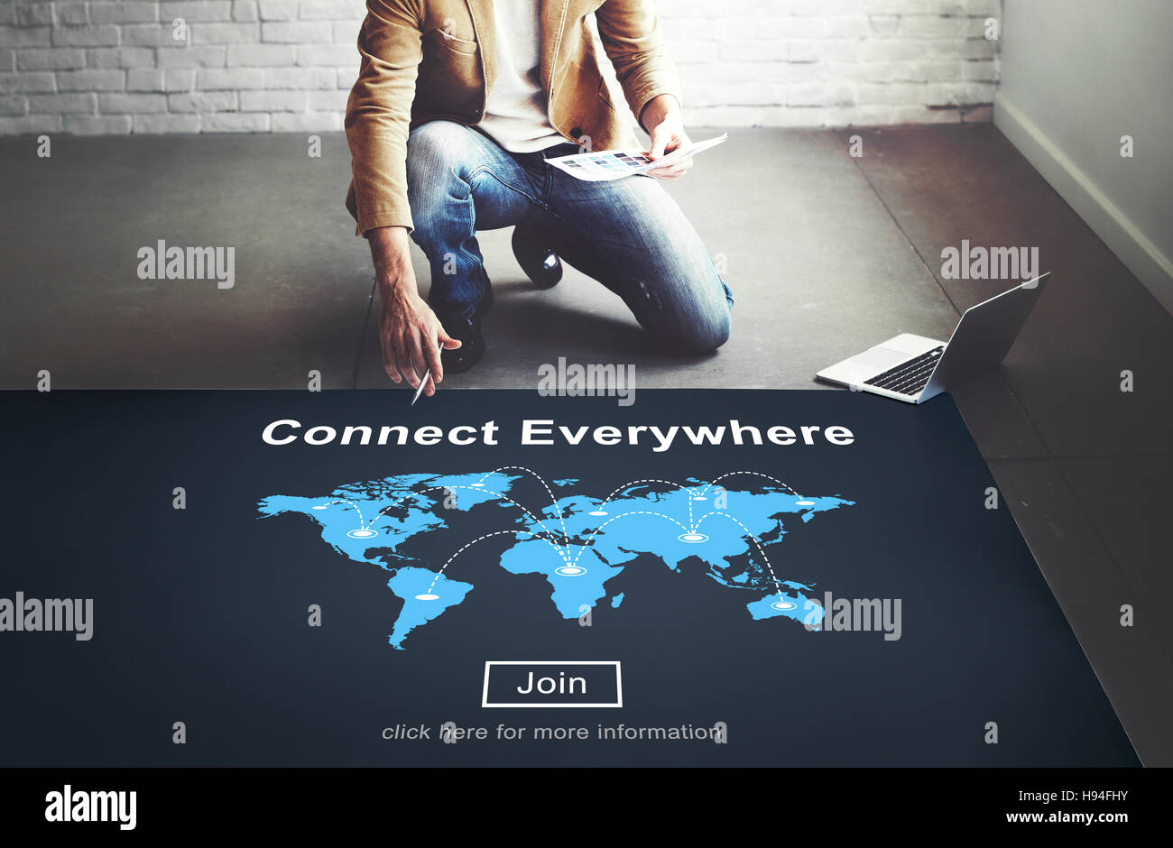 Connect Everywhere Networking Access Social Concept Stock Photo - Alamy