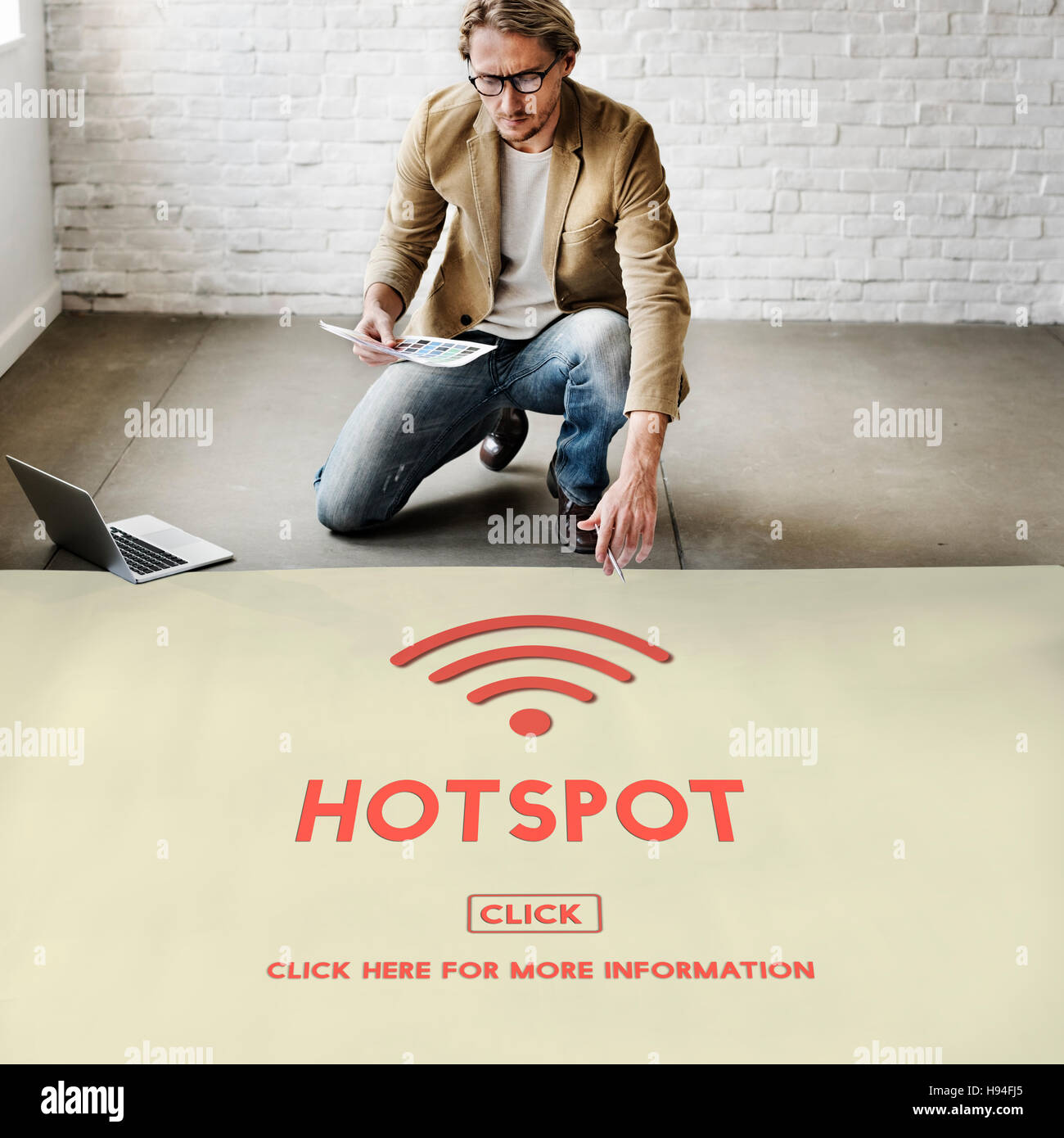 Hotspot Computer Connection System Internet Concept Stock Photo - Alamy