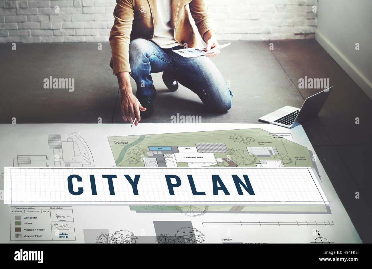 City Plan Municipality Community Town Management Concept Stock Photo ...
