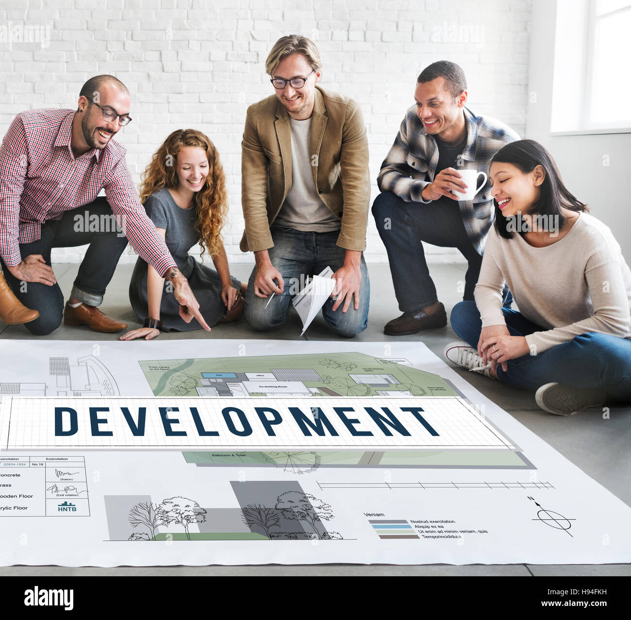 Development Blueprint Project Layout Concept Stock Photo - Alamy