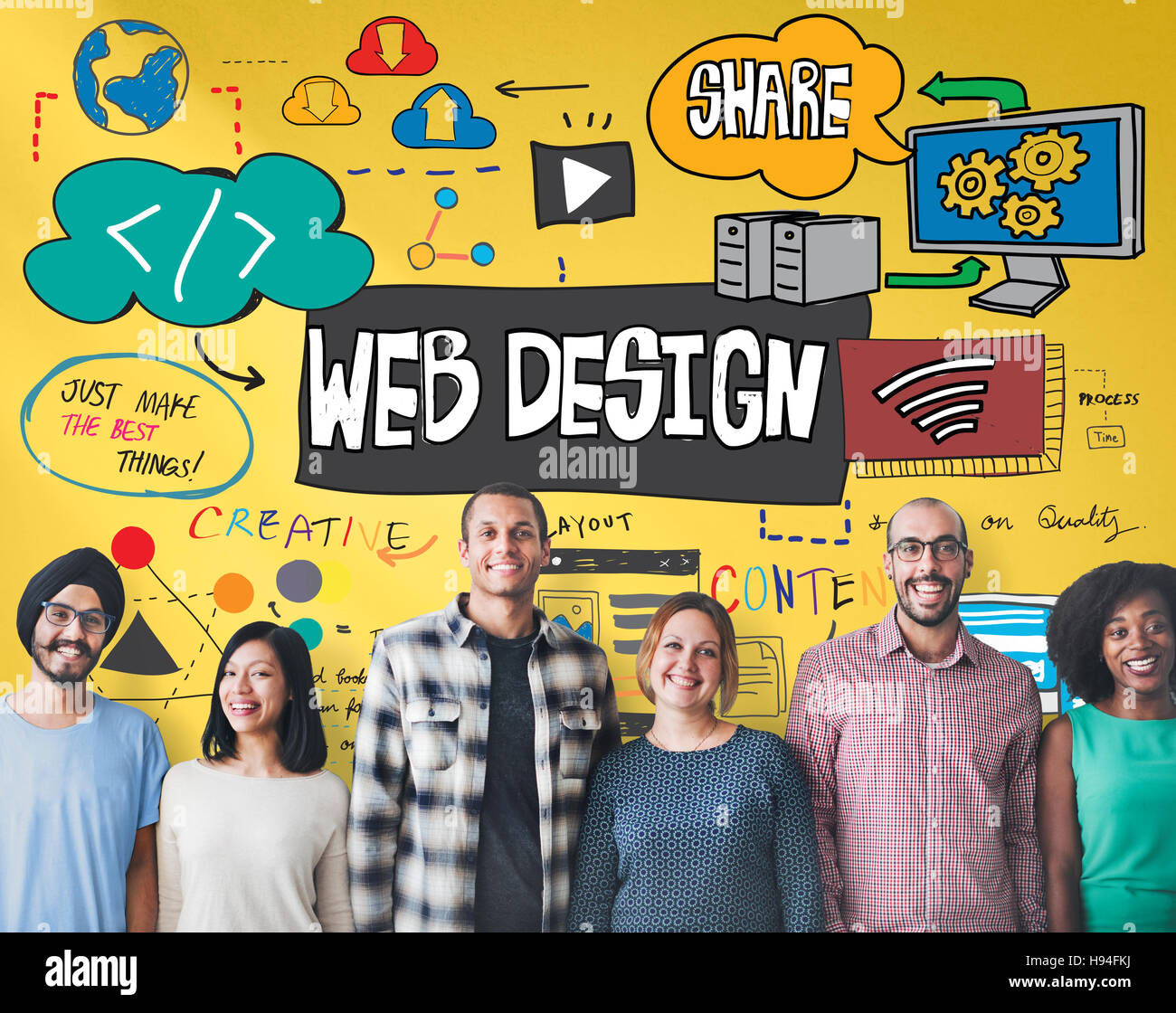 Web Design Blogging Layout Database Information Concept Stock Photo - Alamy