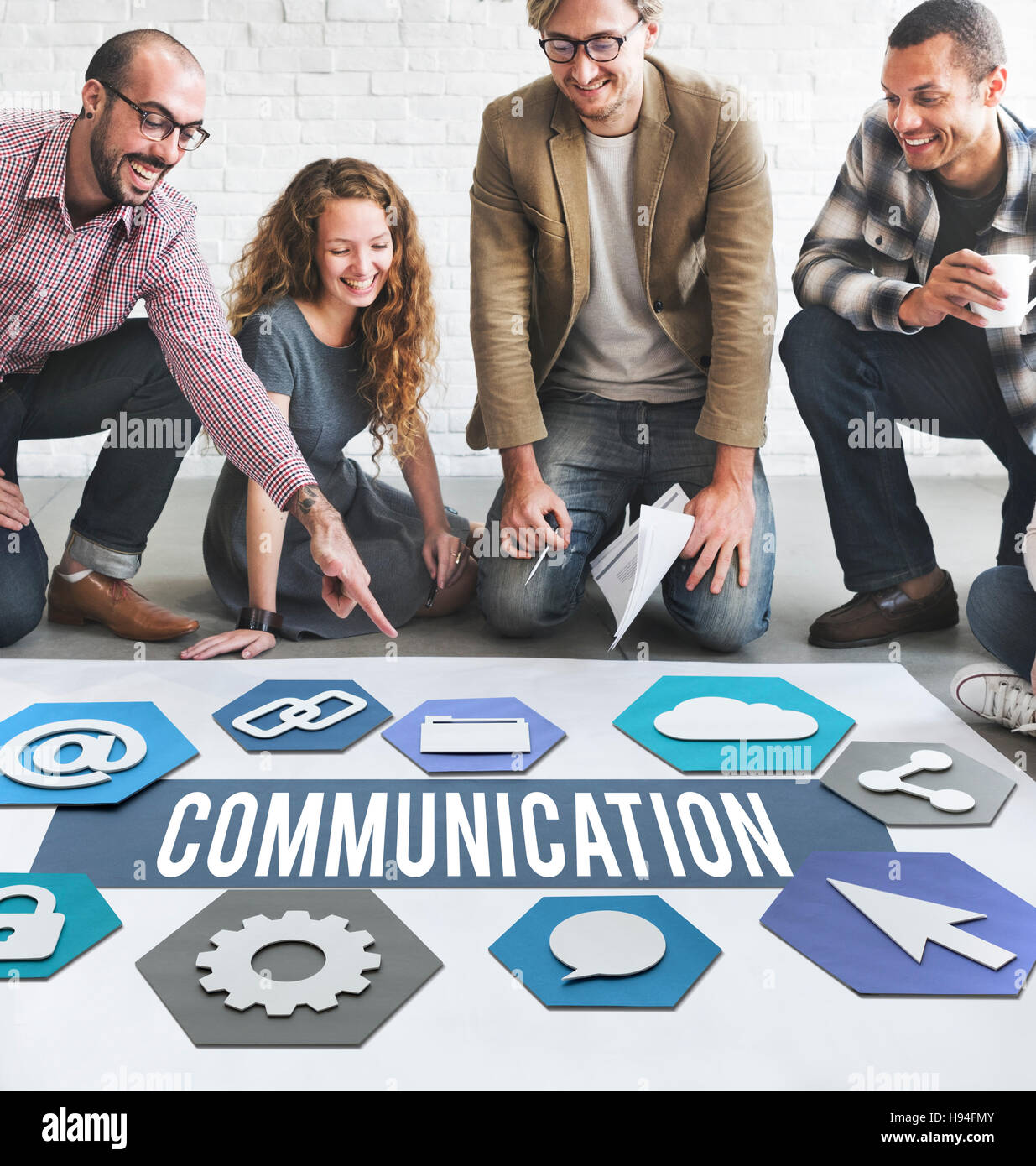 Communication Creative People Layout Graphic Concept Stock Photo - Alamy