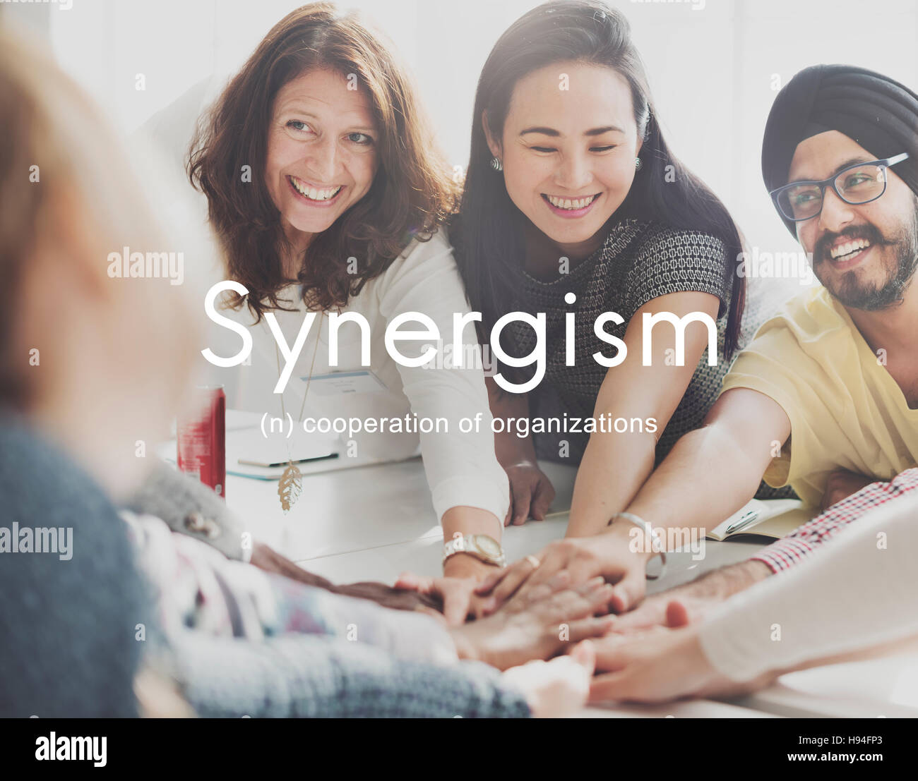 Synergism Team People Graphic Concept Stock Photo - Alamy