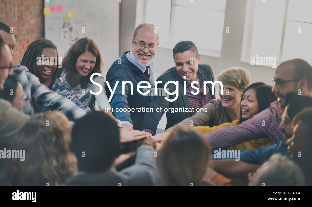 Synergism Team People Graphic Concept Stock Photo - Alamy