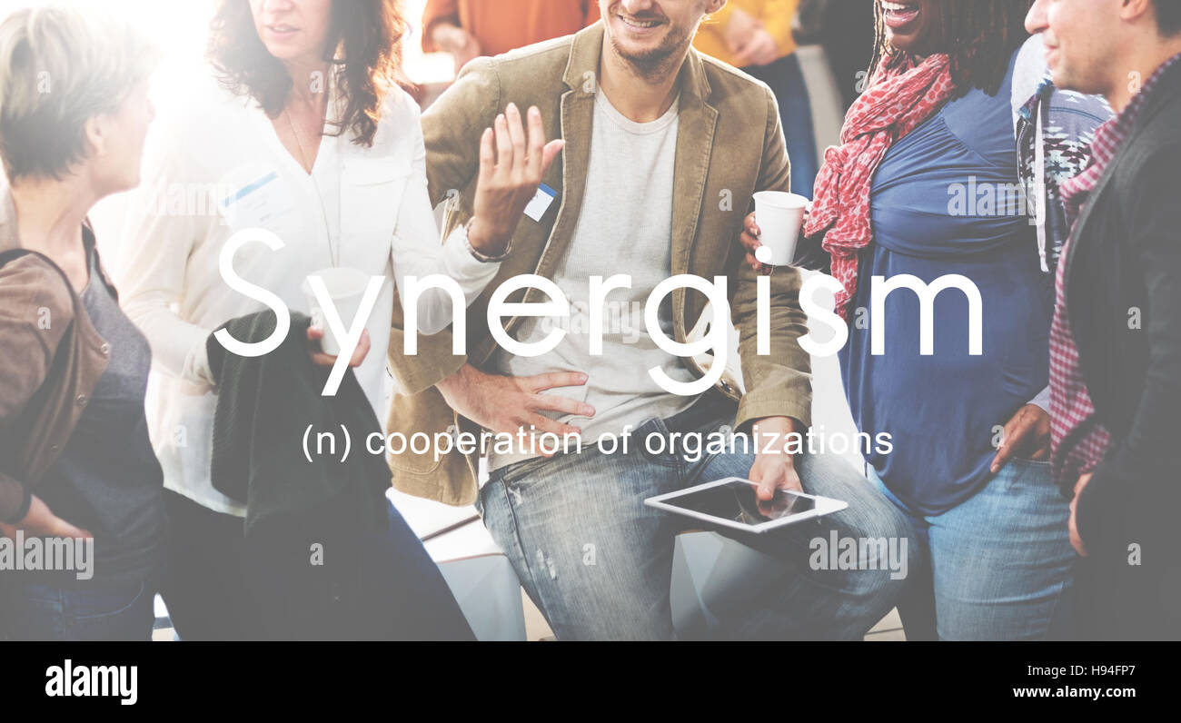 Synergism Team People Graphic Concept Stock Photo - Alamy