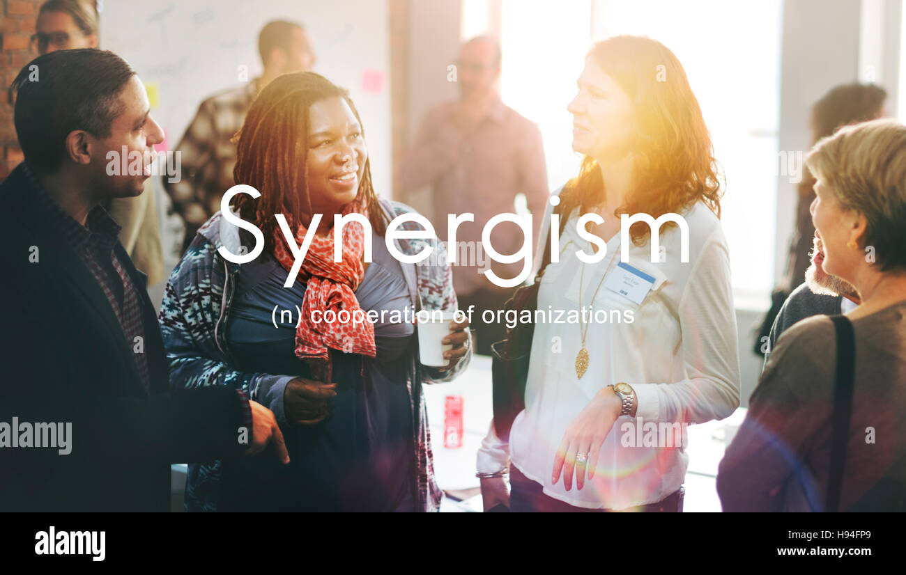 Synergism Team People Graphic Concept Stock Photo - Alamy