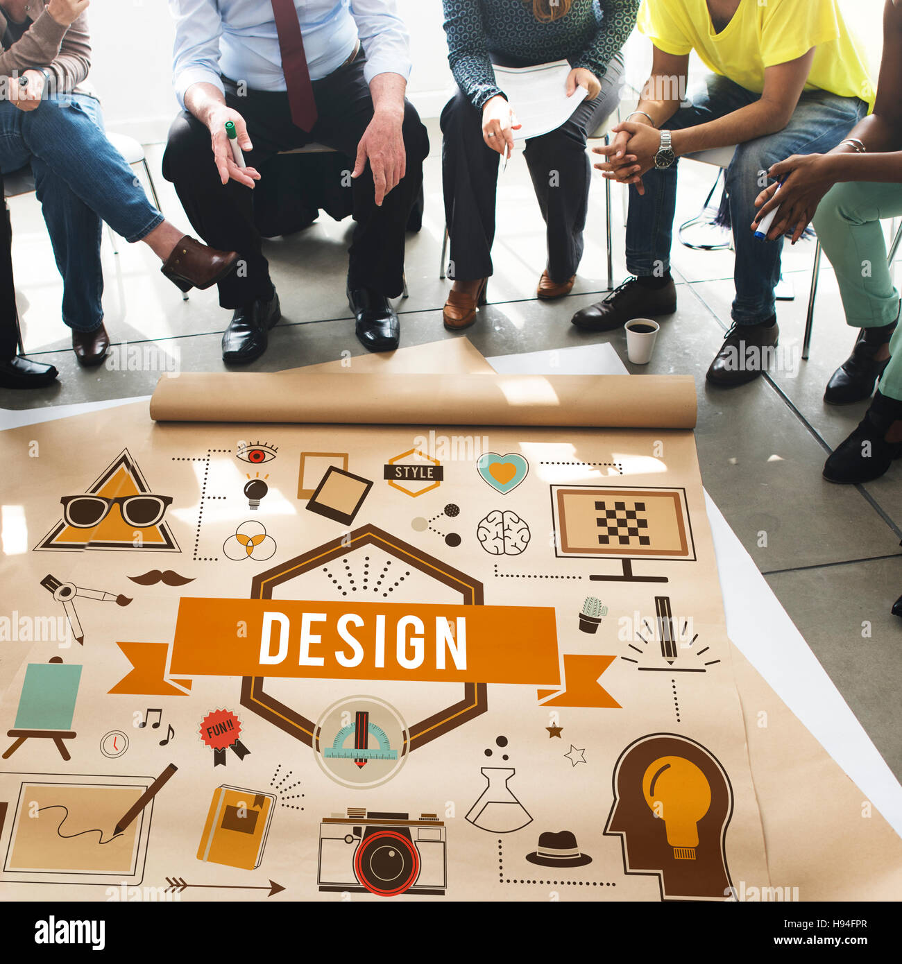 Design Creative Ideas Model Planning Sketch Concept Stock Photo - Alamy