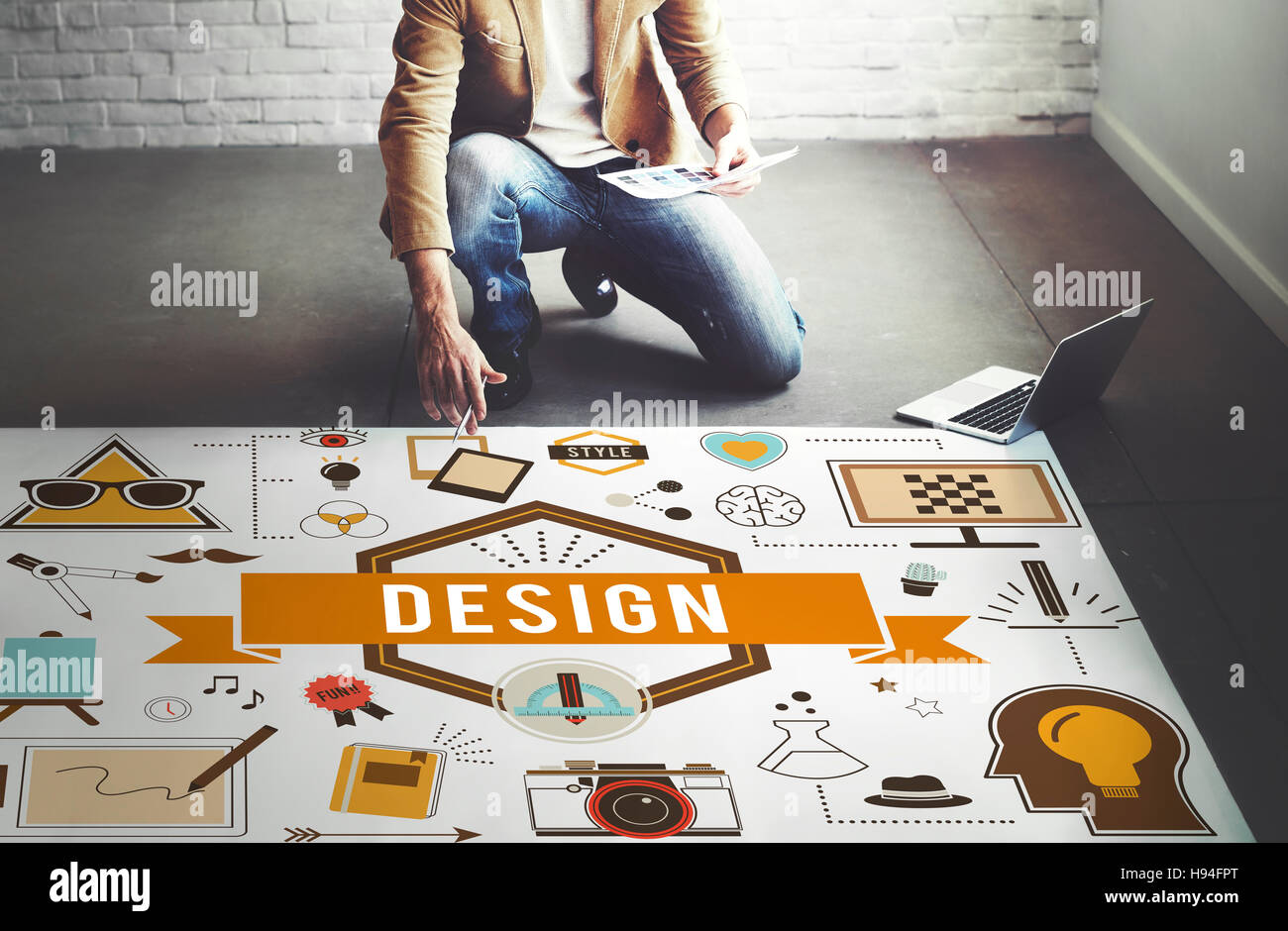 Design Creative Ideas Model Planning Sketch Concept Stock Photo - Alamy