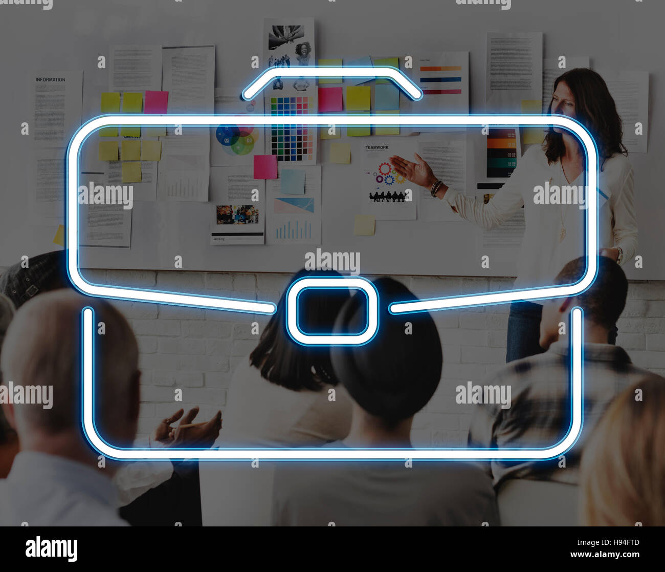 Briefcase Business Plan Marketing Economics Concept Stock Photo - Alamy