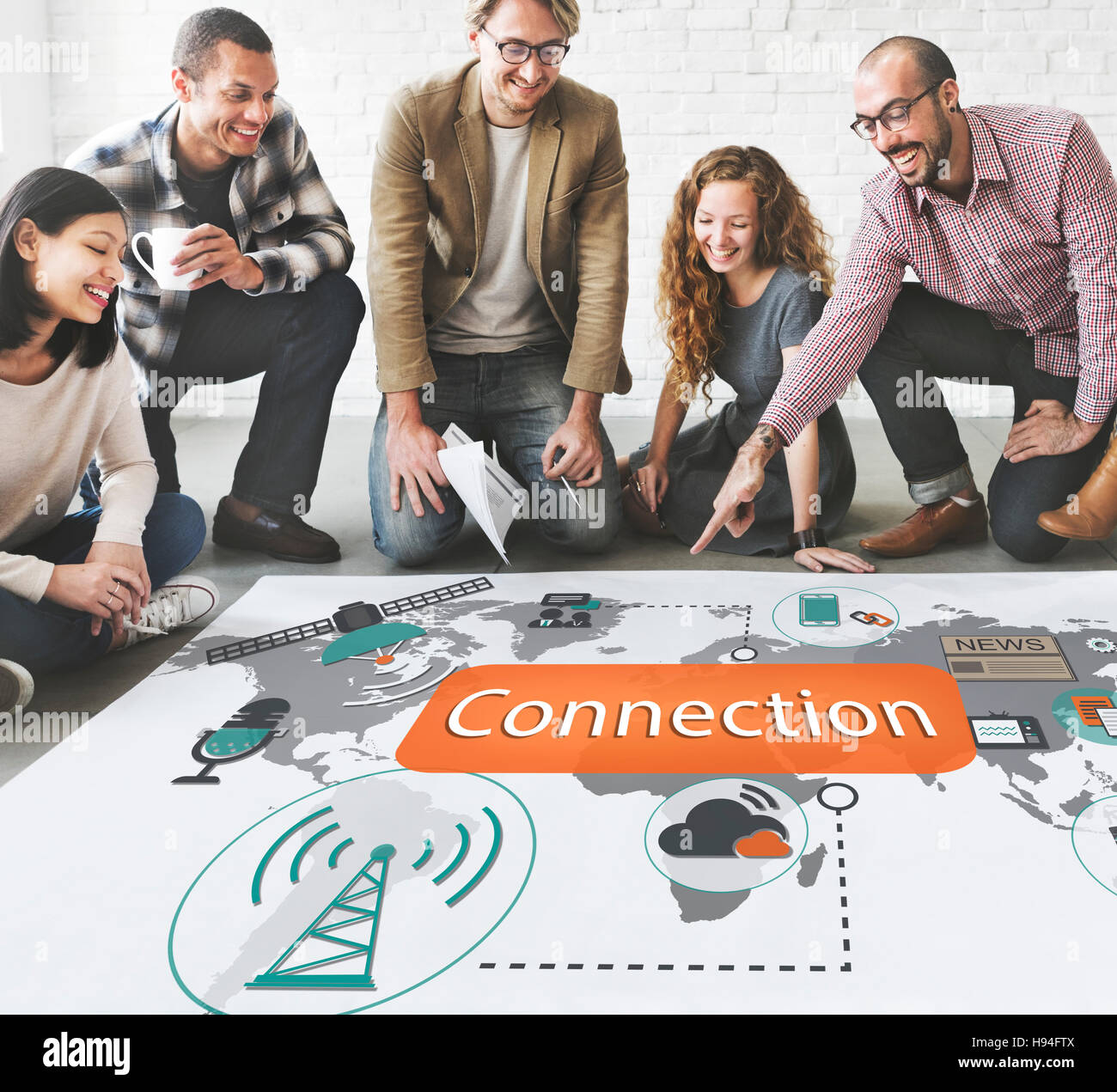 Connection Communication Interconnection Concept Stock Photo - Alamy