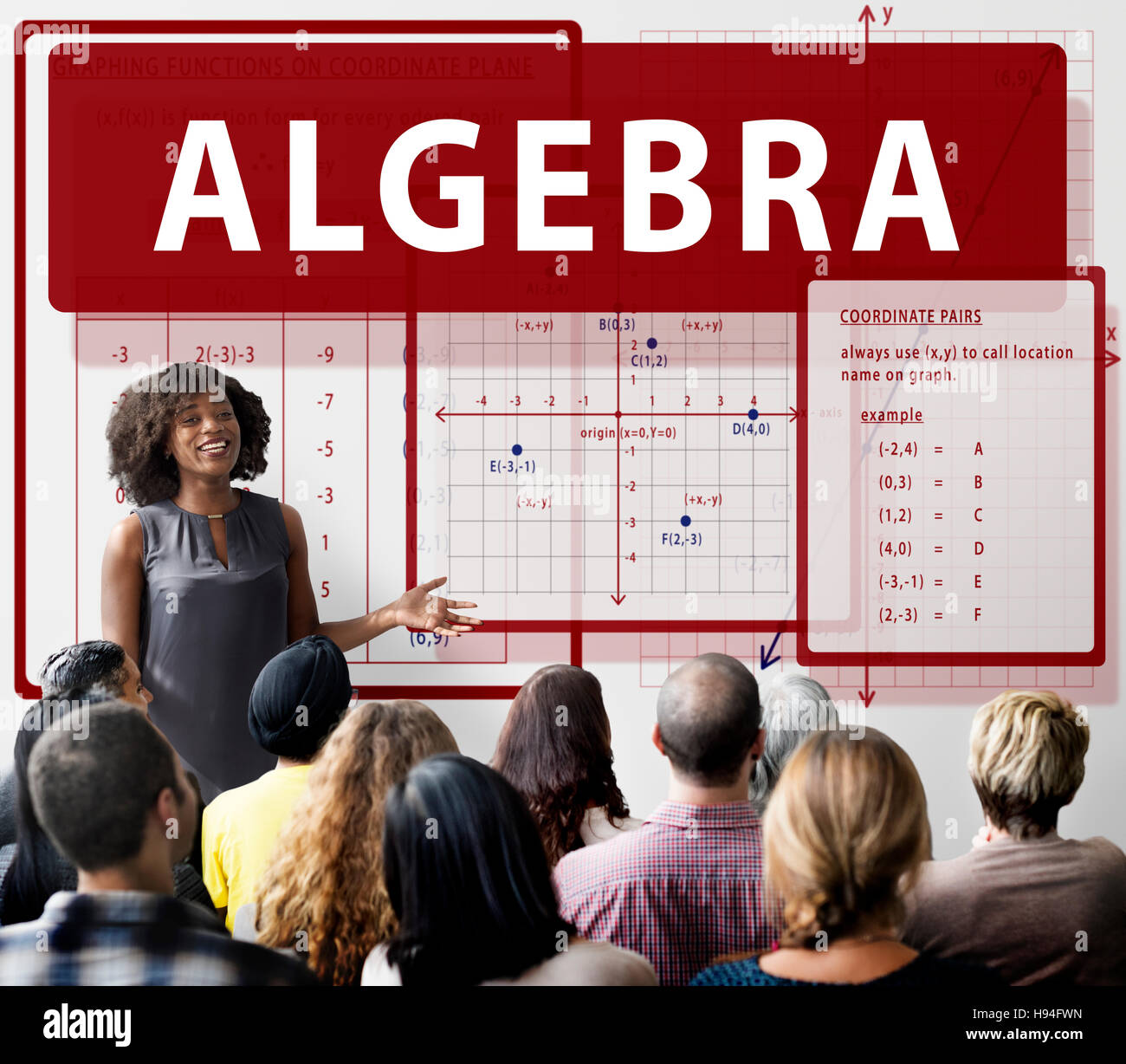 Algebra Mathematics Calculation Chart Concept Stock Photo - Alamy