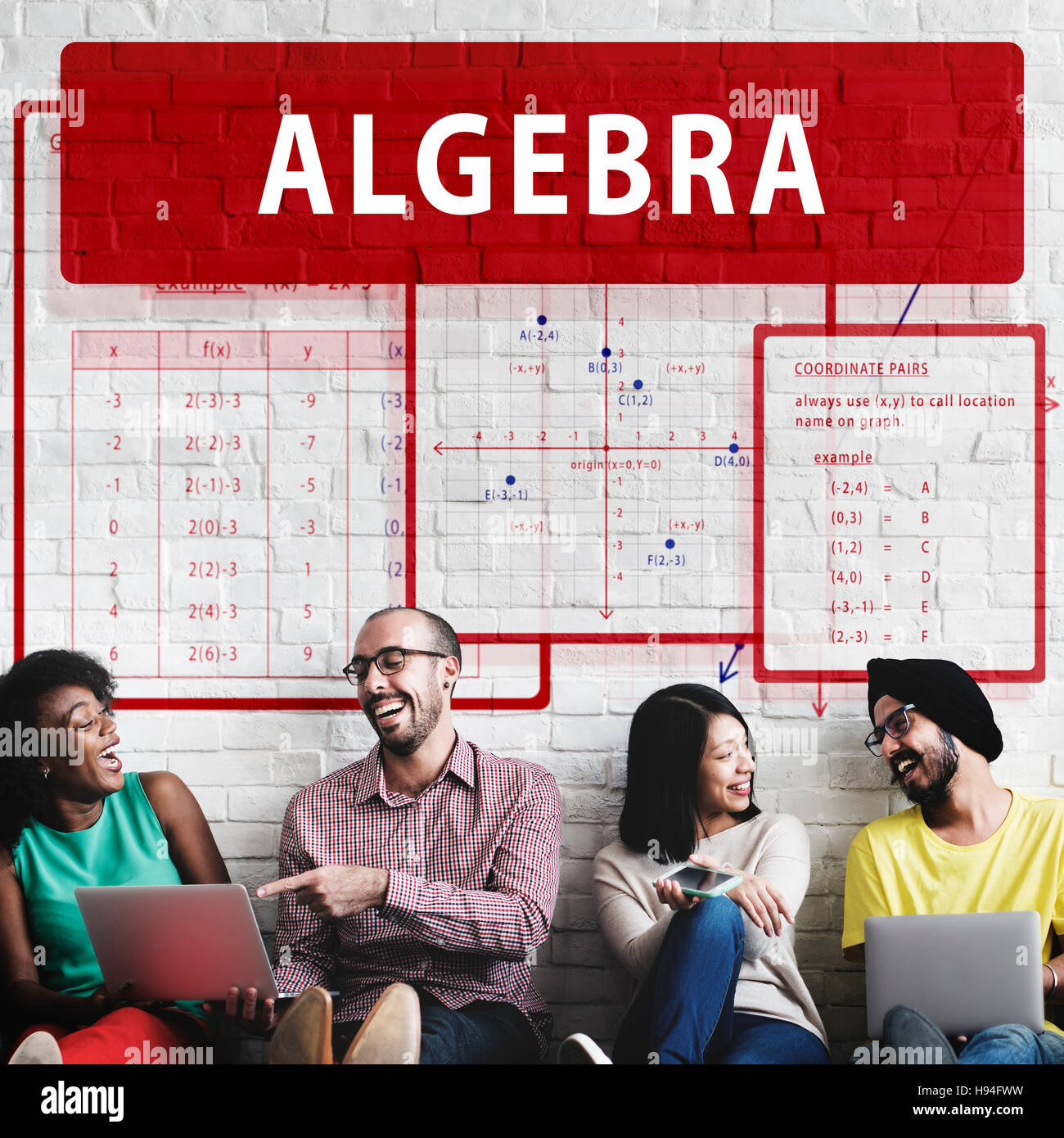 Algebra Mathematics Calculation Chart Concept Stock Photo - Alamy