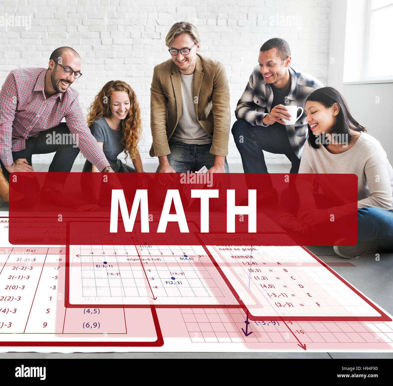 Math Mathematics Calculation Chart Concept Stock Photo - Alamy