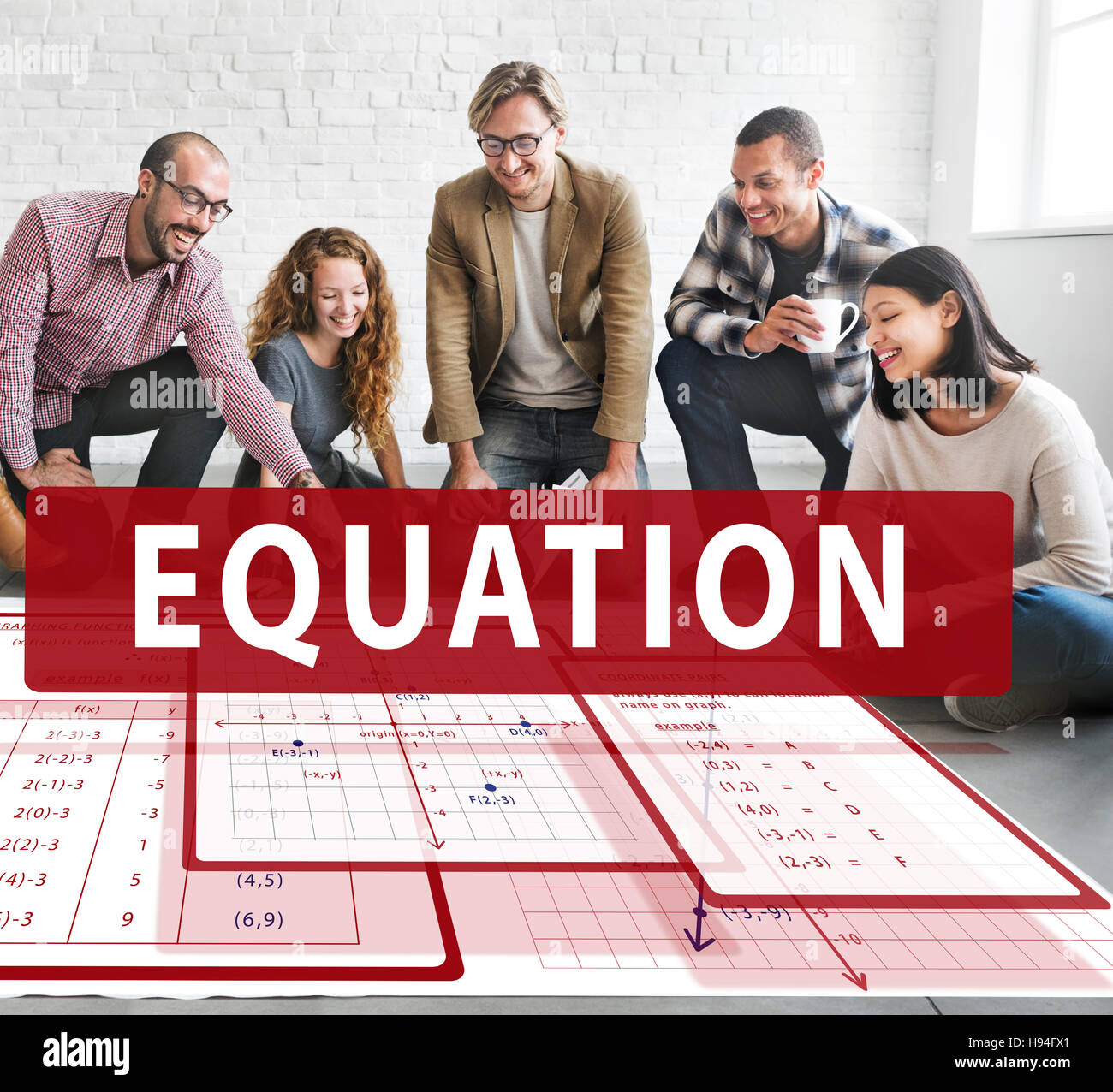Equation Mathematics Calculation Chart Concept Stock Photo - Alamy