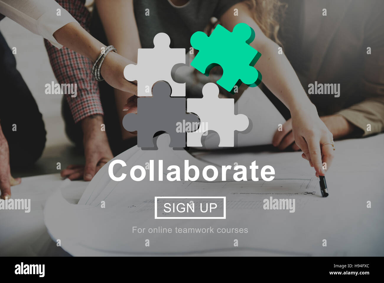 Collaboration Collaborate Connection Corpoate Concept Stock Photo - Alamy