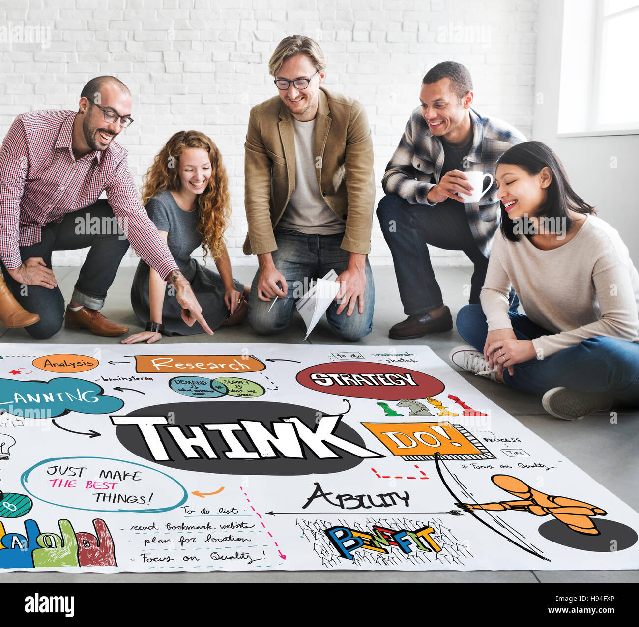 Think Thinking Planning Analyse Ideas Concept Stock Photo - Alamy