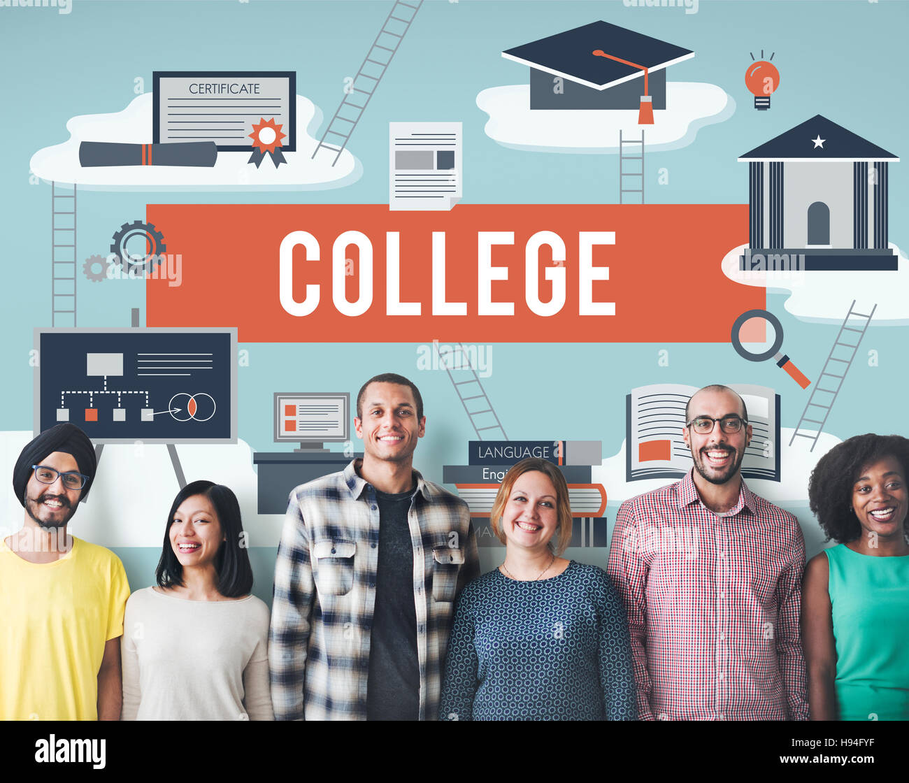 Collage Academic Education Institution Concept Stock Photo - Alamy