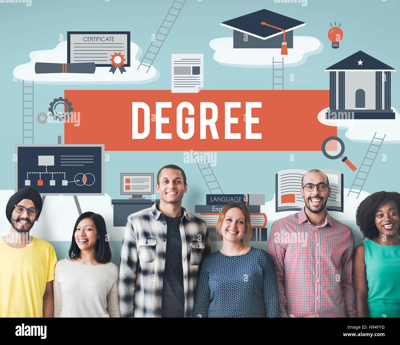 Degree Diploma Bachelor Master Expertise Wisdom Concept Stock Photo - Alamy