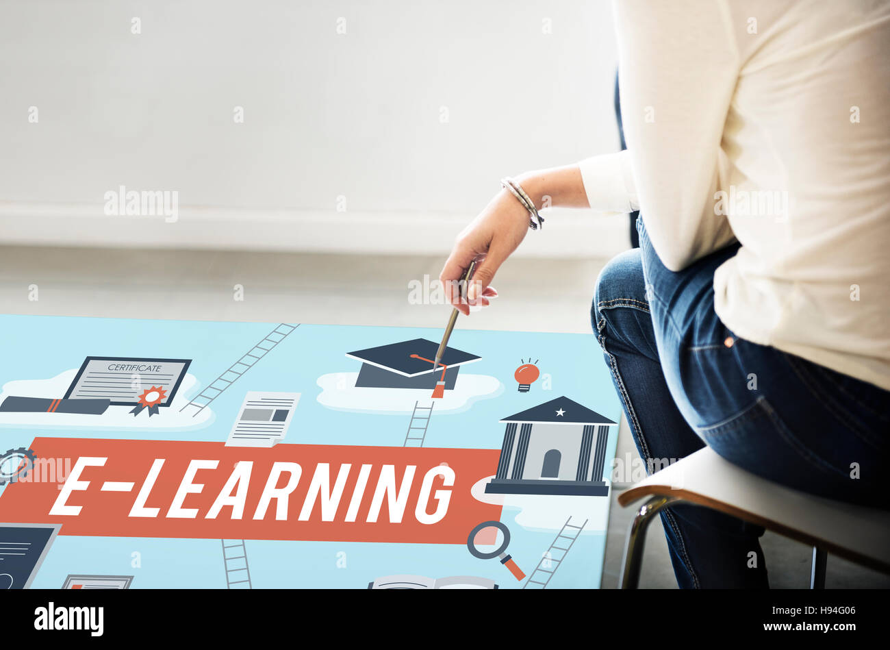 E-learning Education Internet Technology Network Concept Stock Photo ...