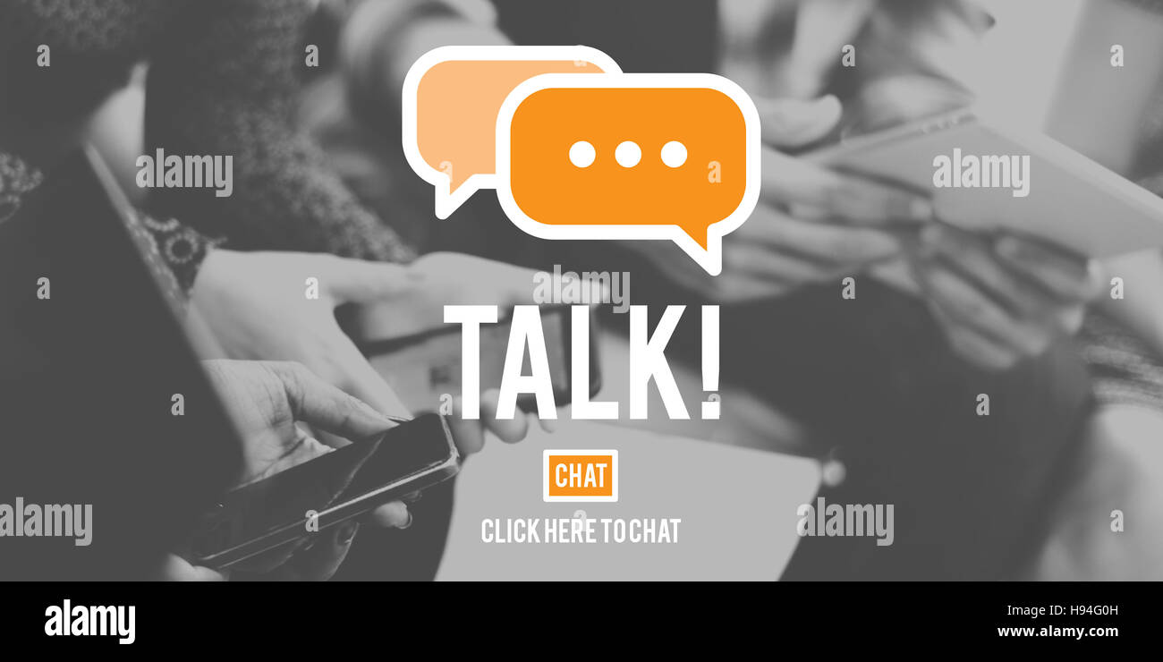 Talking Talk Communication Conversation Concept Stock Photo - Alamy