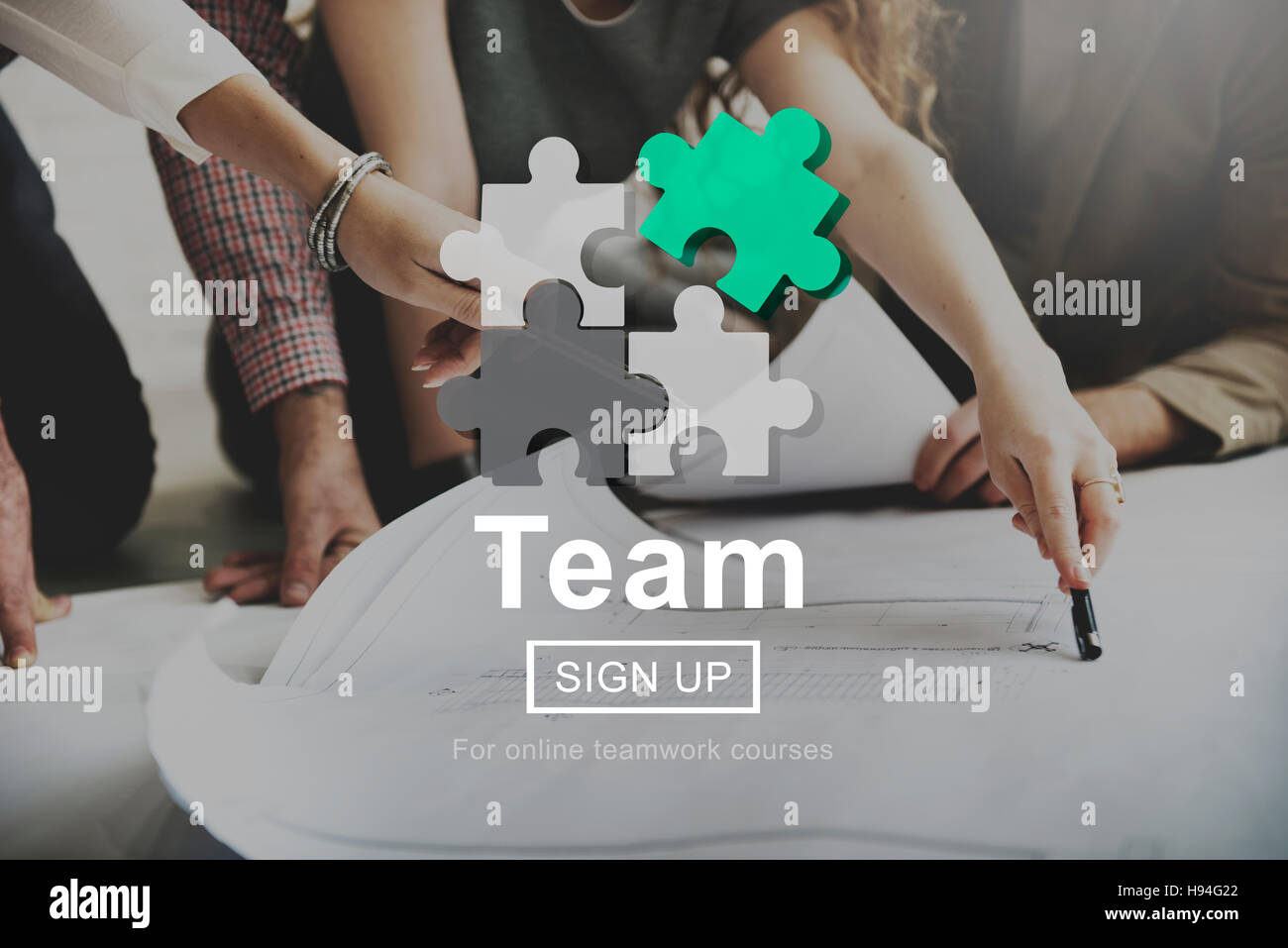 Team Teamwork Collaboration Connection Unity Concept Stock Photo - Alamy