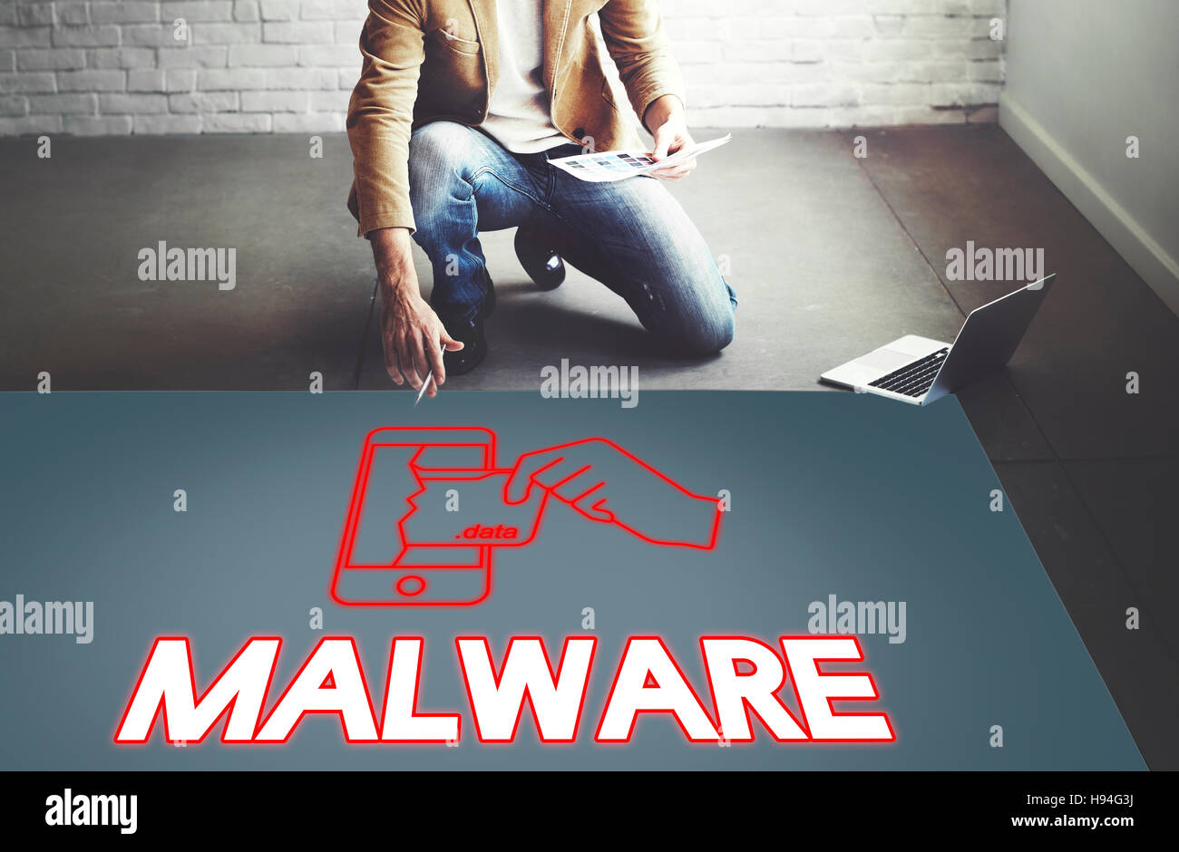 Online Security Cyber Attack Graphic Concept Stock Photo - Alamy