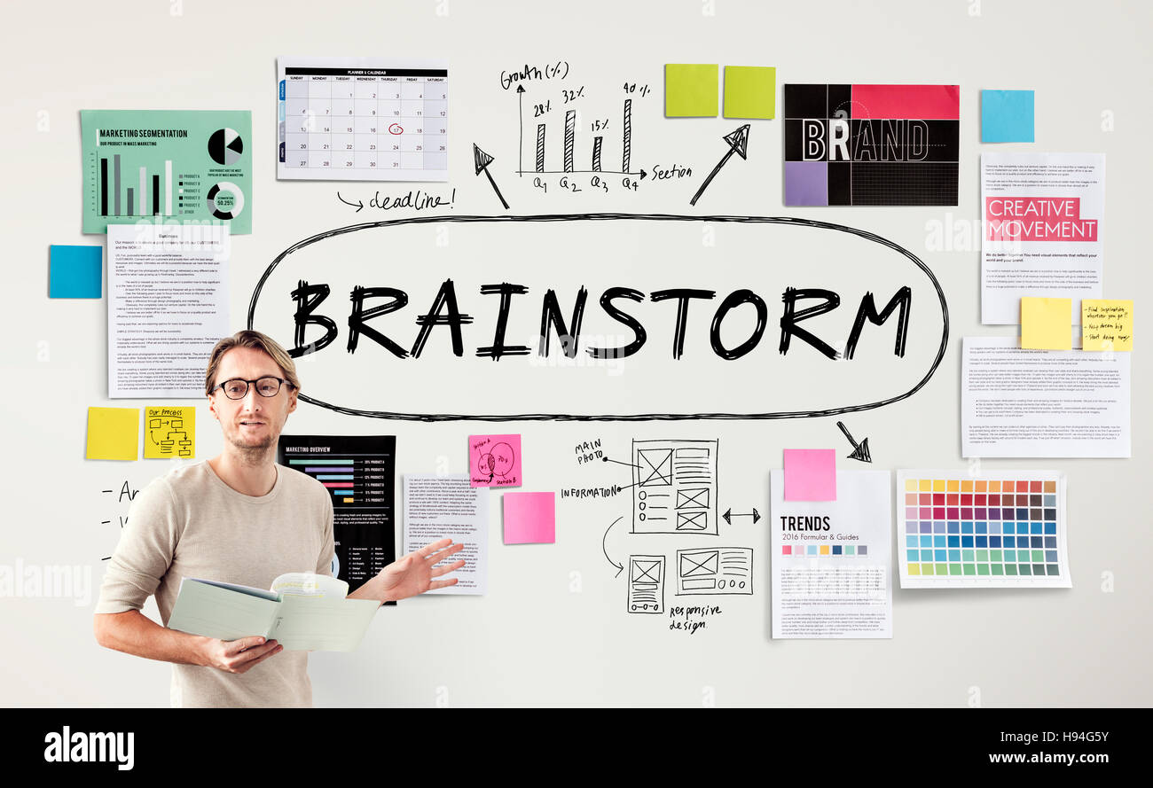Brainstorm Inspiration Ideas Analysis Concept Stock Photo - Alamy