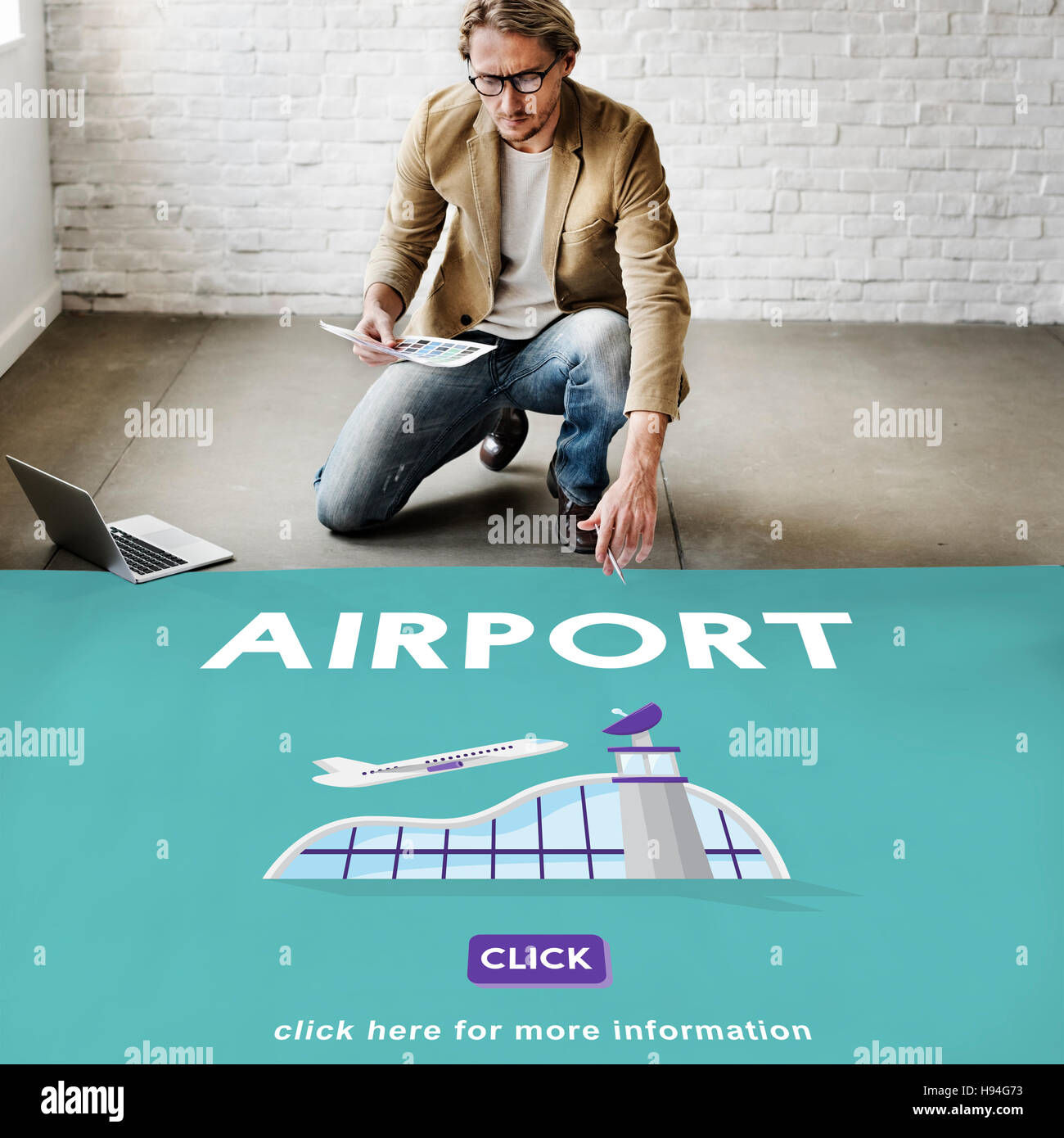 Airport Airplane Flight Destination Journey Concept Stock Photo - Alamy