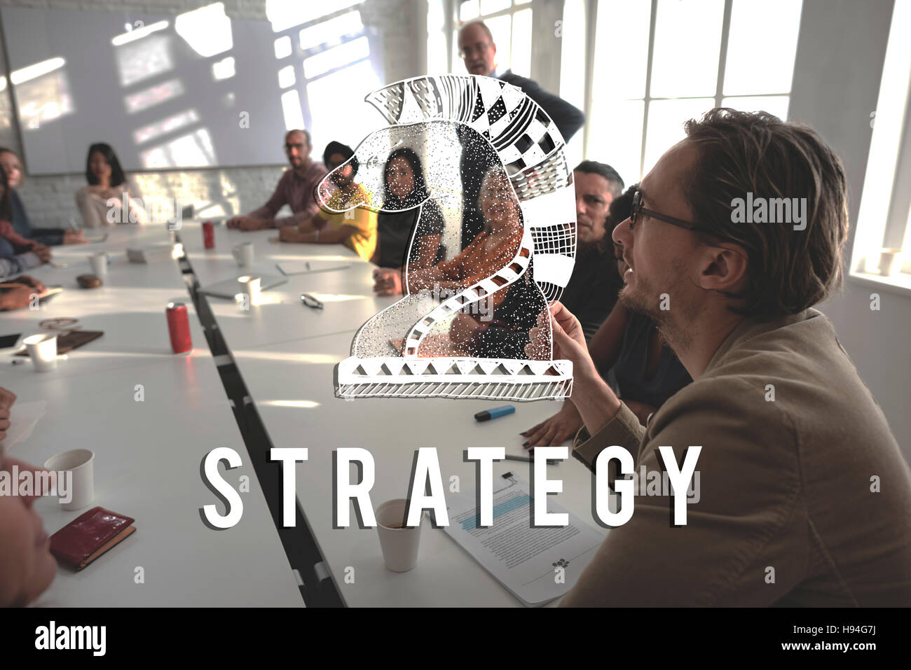 Knight Chess Piece Strategy Graphic Concept Stock Photo - Alamy