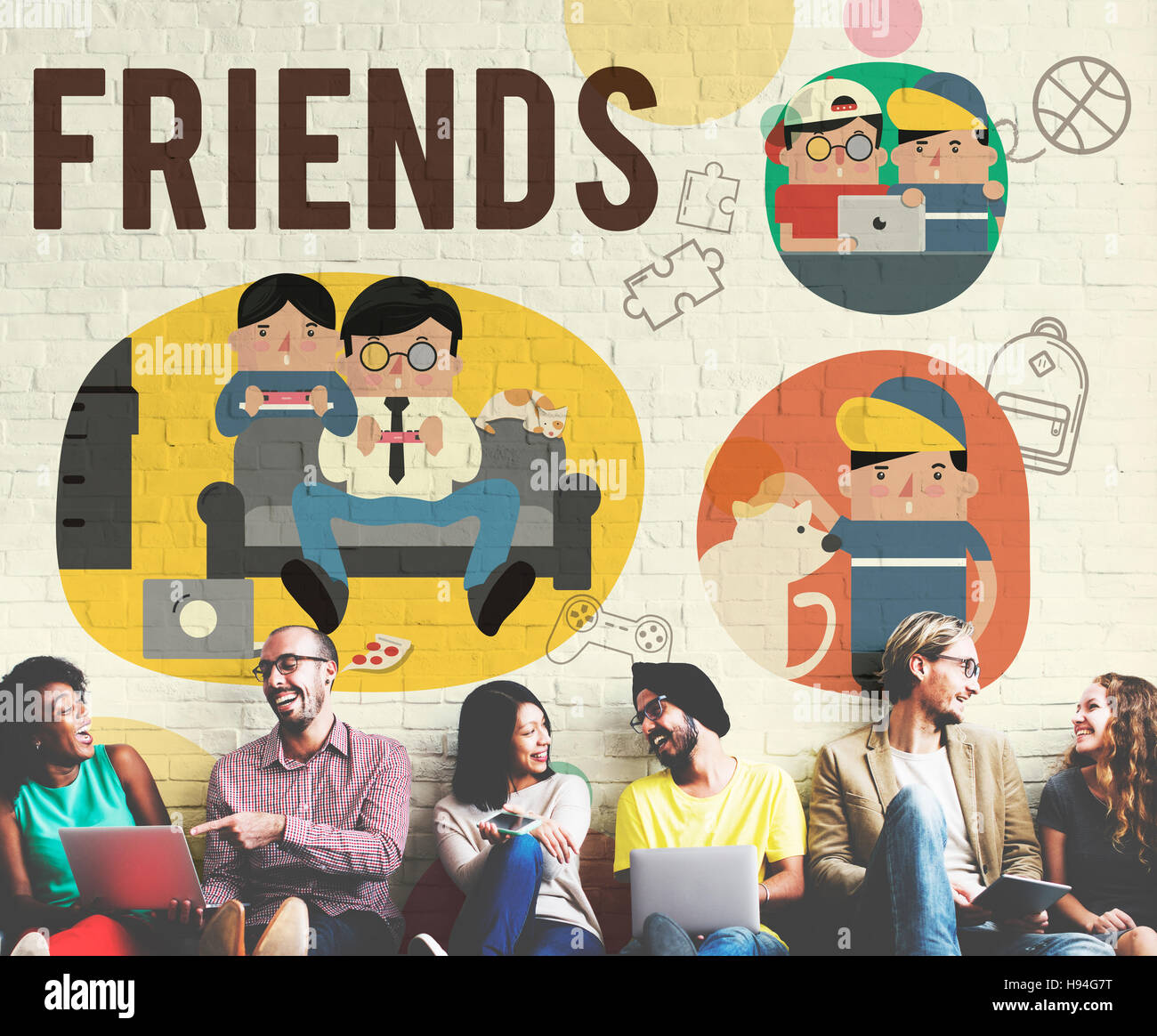 Friends Friendship Activity Leisure Concept Stock Photo - Alamy