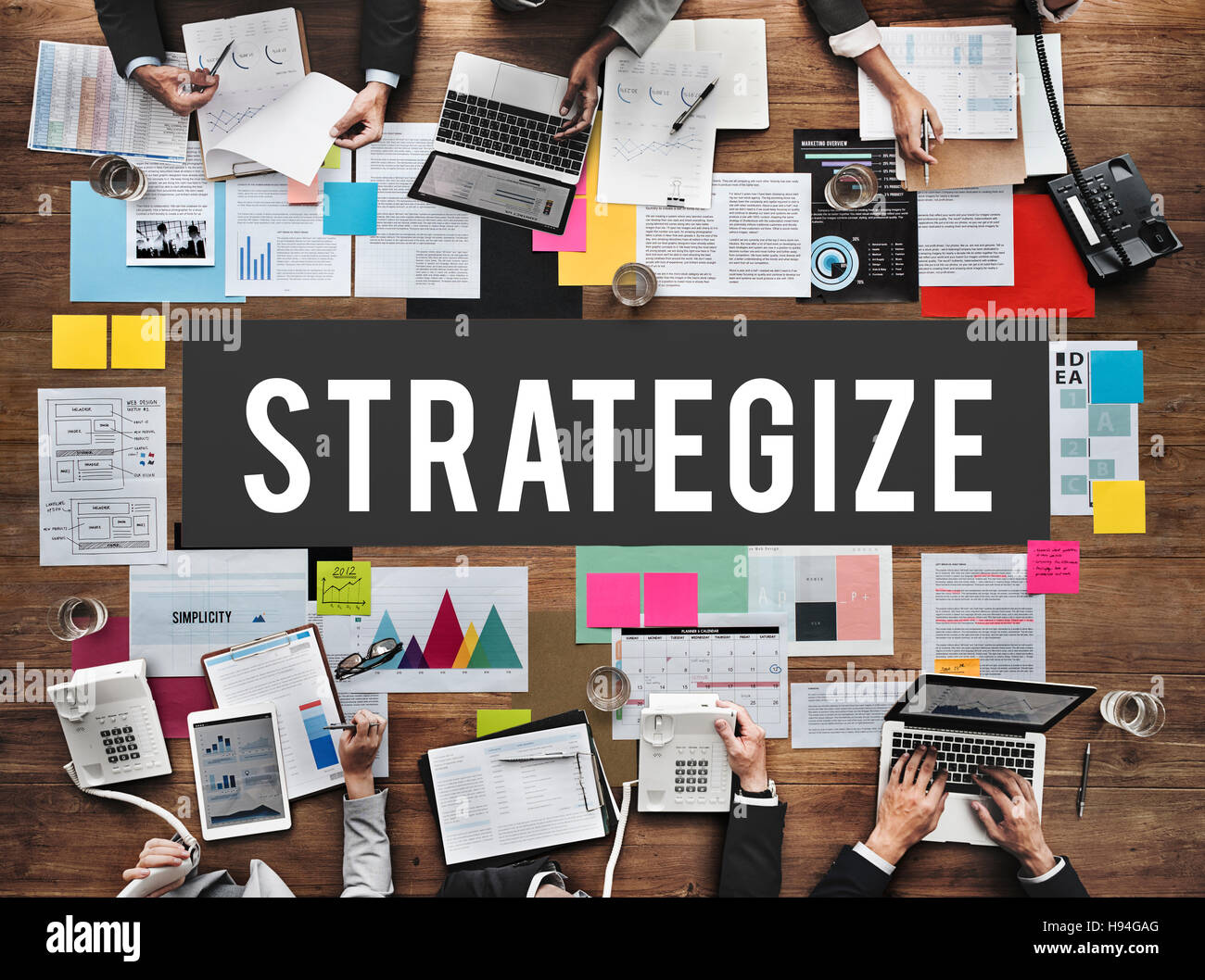 Document Marketing Strategy Business Concept Stock Photo - Alamy