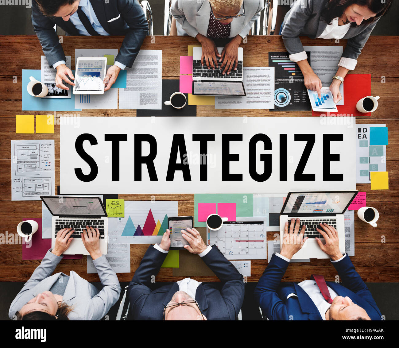 Document Marketing Strategy Business Concept Stock Photo - Alamy