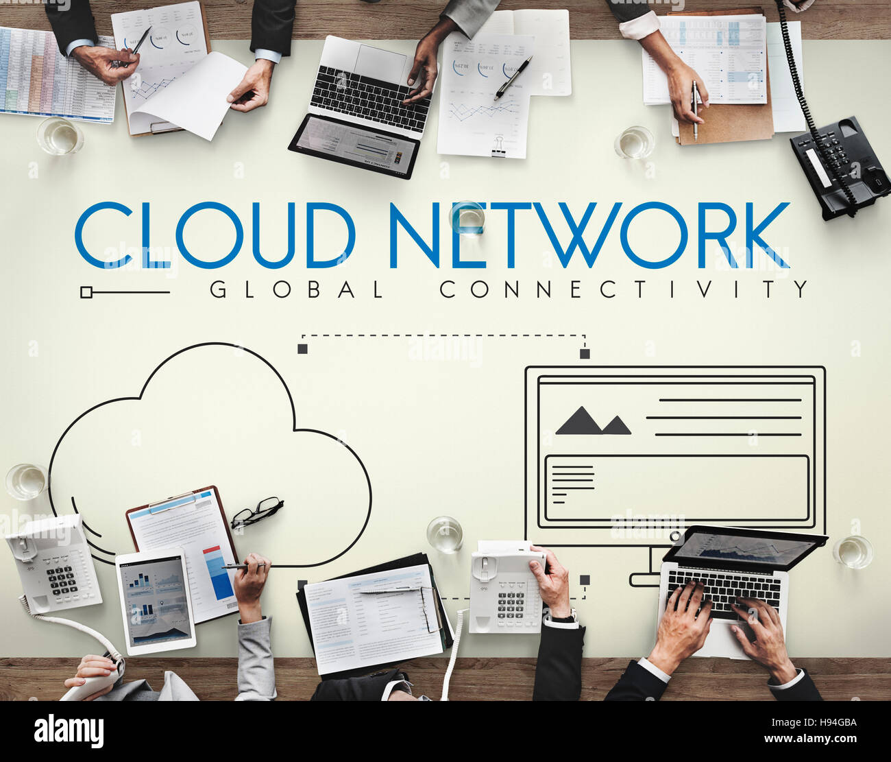 Cloud Network Global Connectivity Share Concept Stock Photo - Alamy