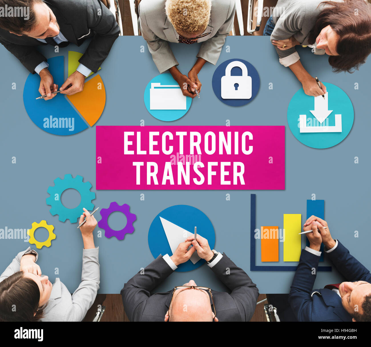 Electronic Transfer Banking Data Internet Concept Stock Photo - Alamy