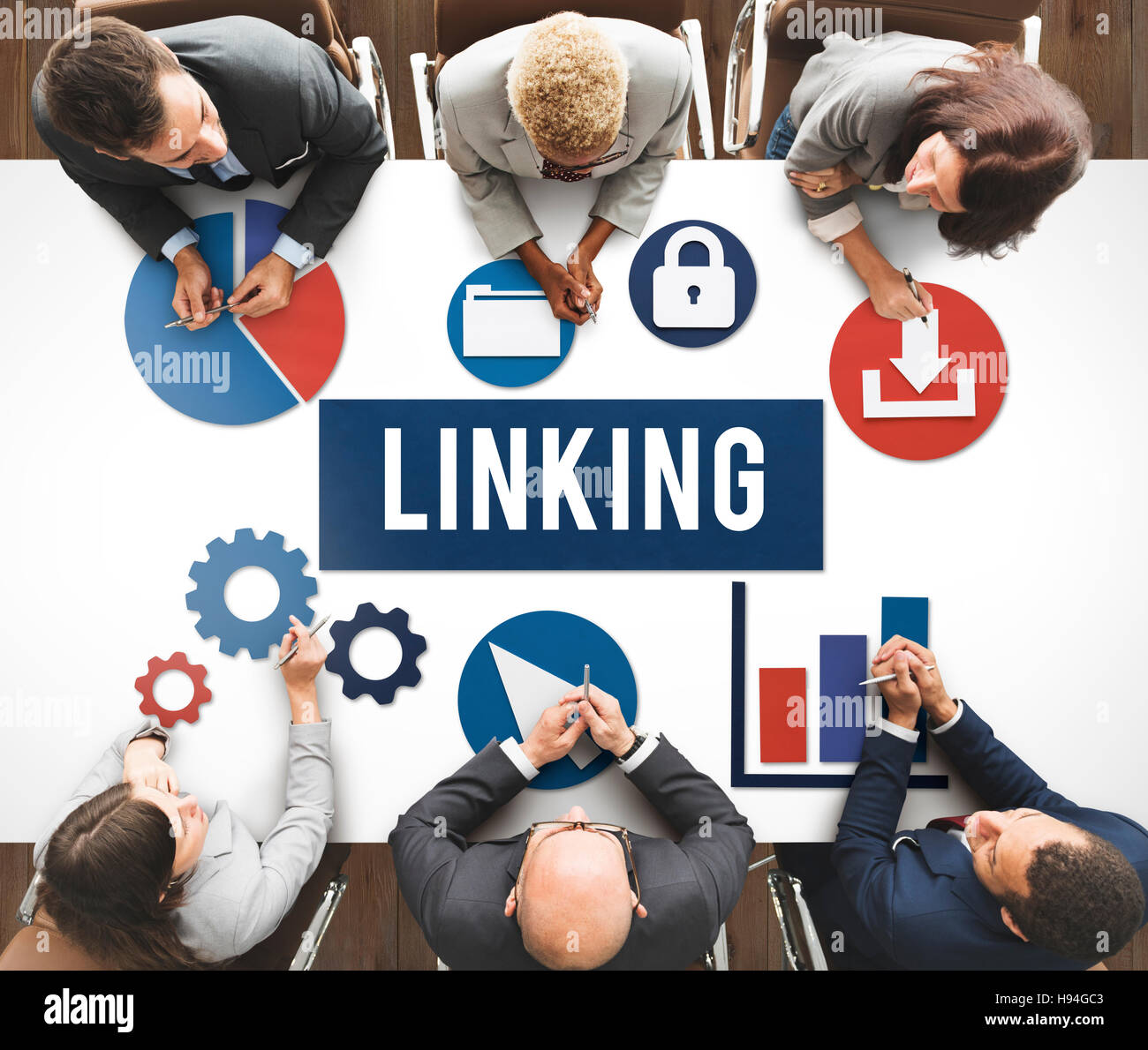 Linking Connection Share Hyperlink Concept Stock Photo - Alamy