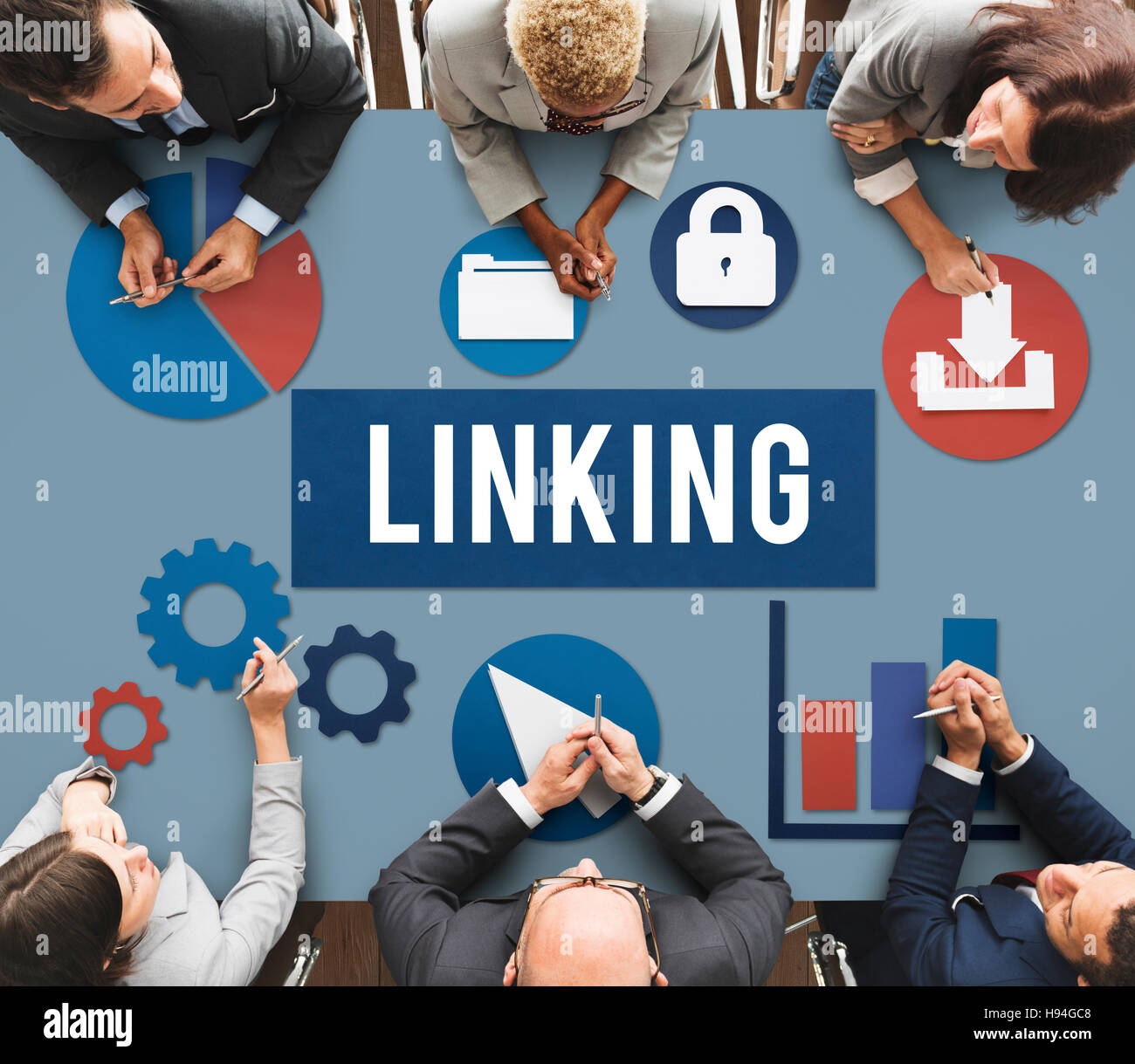 Linking Connection Share Hyperlink Concept Stock Photo - Alamy