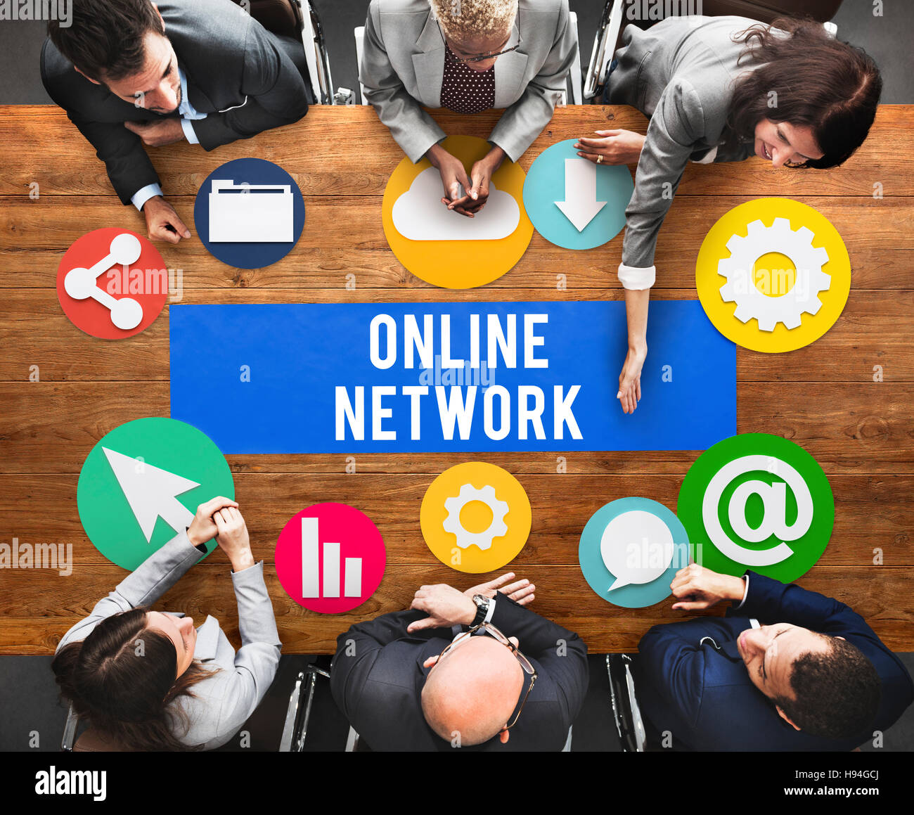 Online Network Connection Social Network Concept Stock Photo - Alamy