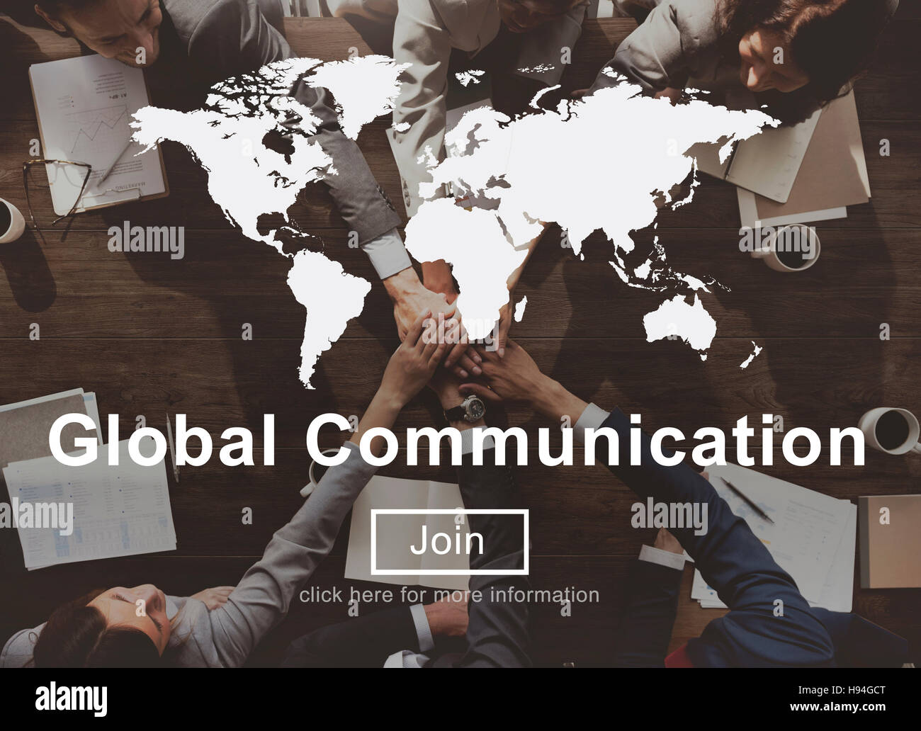 Global Communication Worldwide Website Homepage Concept Stock Photo - Alamy