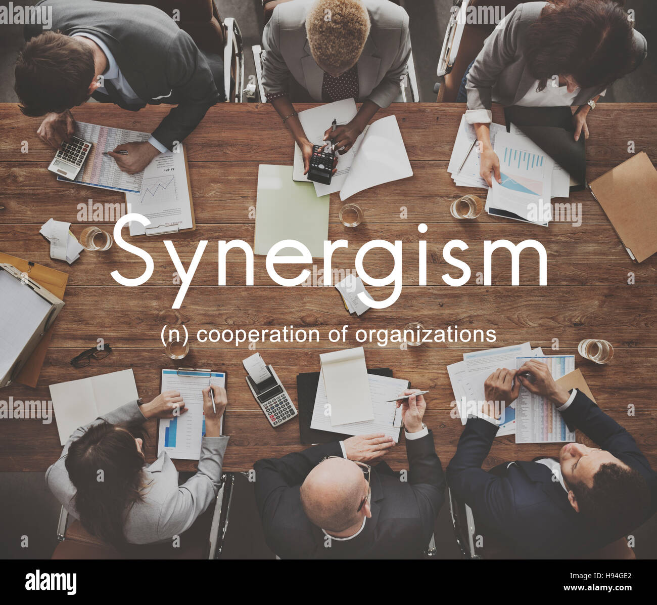Synergism Team People Graphic Concept Stock Photo - Alamy