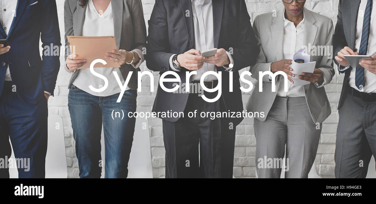 Synergism Team People Graphic Concept Stock Photo - Alamy