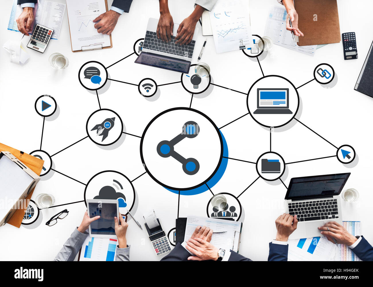 Share Icon Social Media Connection Concept Stock Photo - Alamy