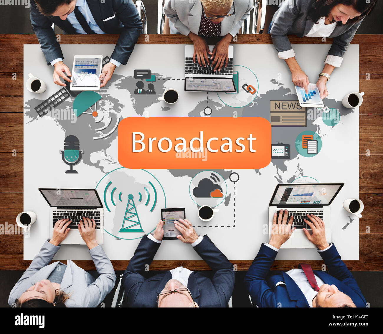 News broadcast production hi-res stock photography and images - Alamy