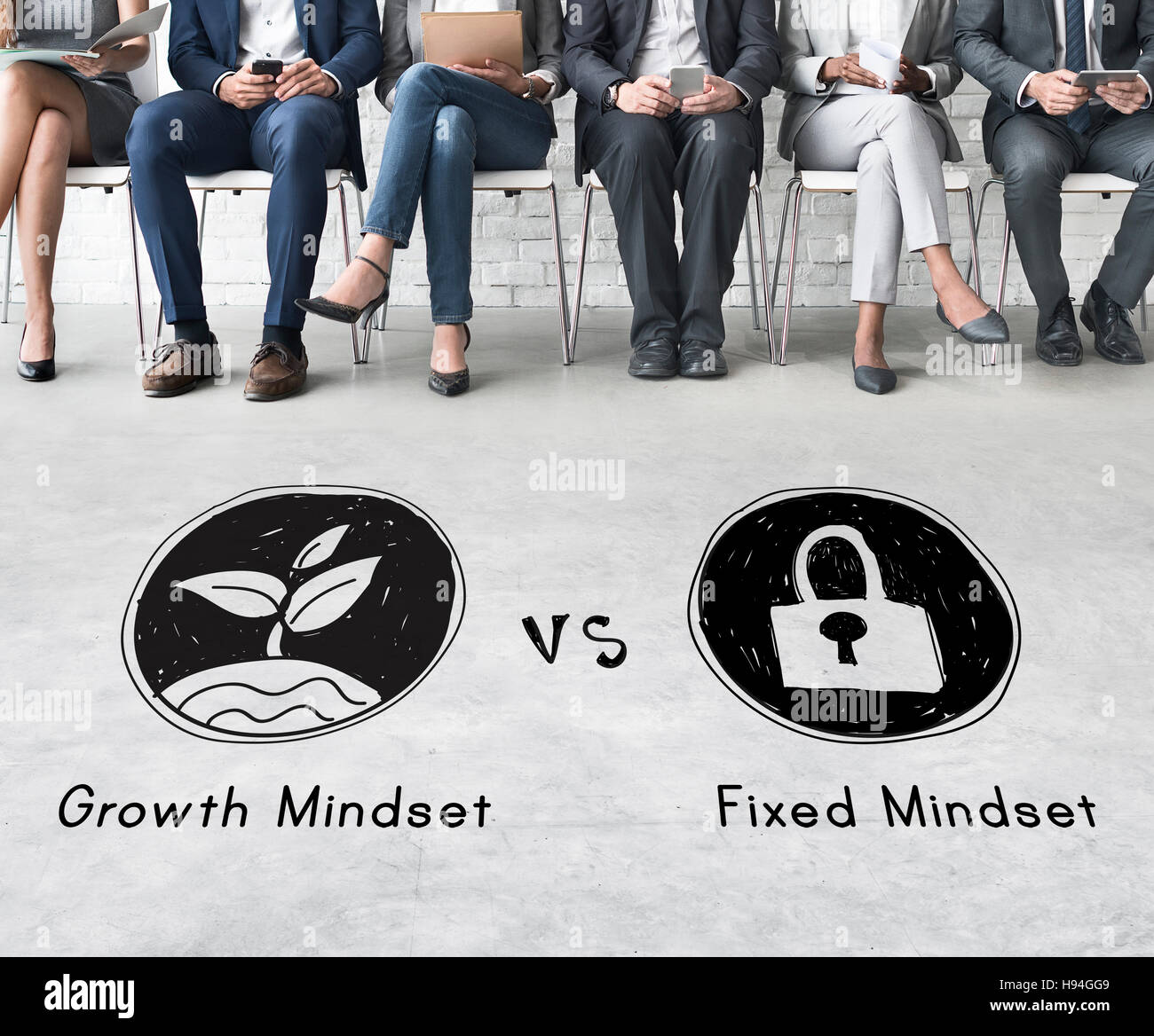 Mindset Opposite Positivity Negativity Thinking Concept Stock Photo - Alamy