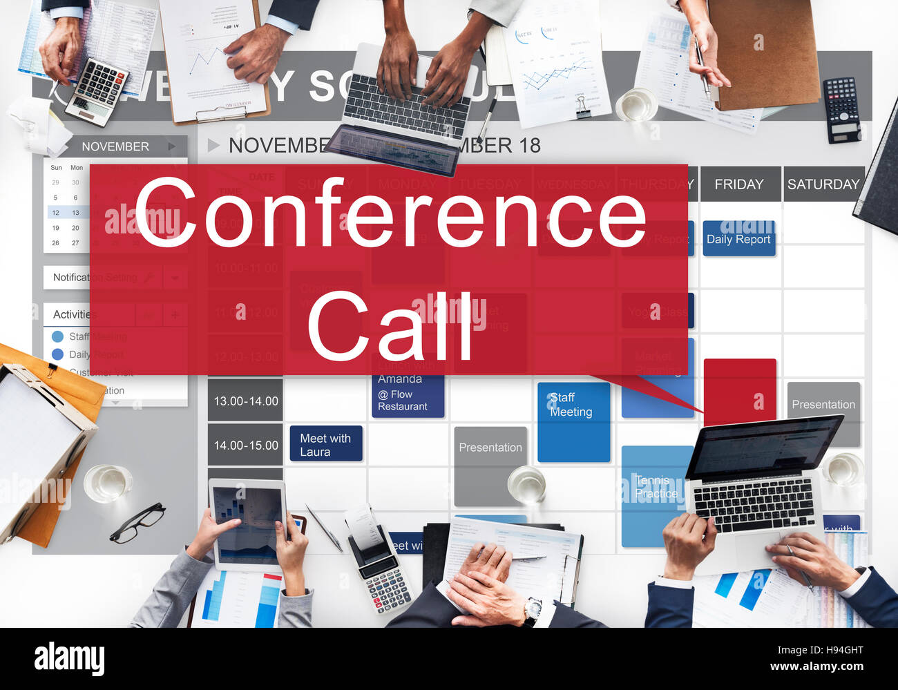 Conference Call Boardroom Brainstorming Team Concept Stock Photo - Alamy