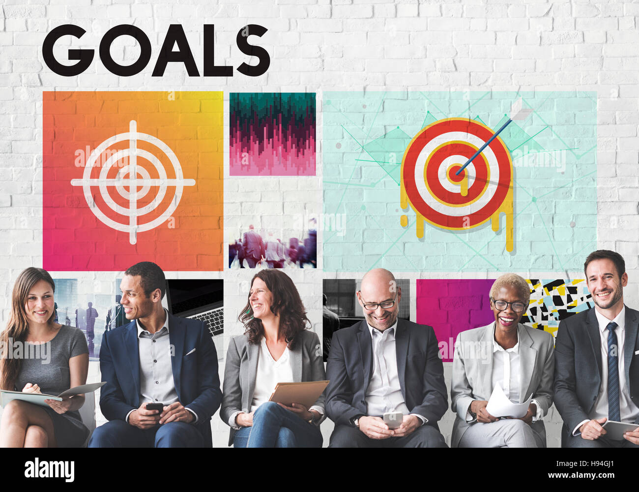 Launch Target Goals Rocketship Graphic Concept Stock Photo - Alamy