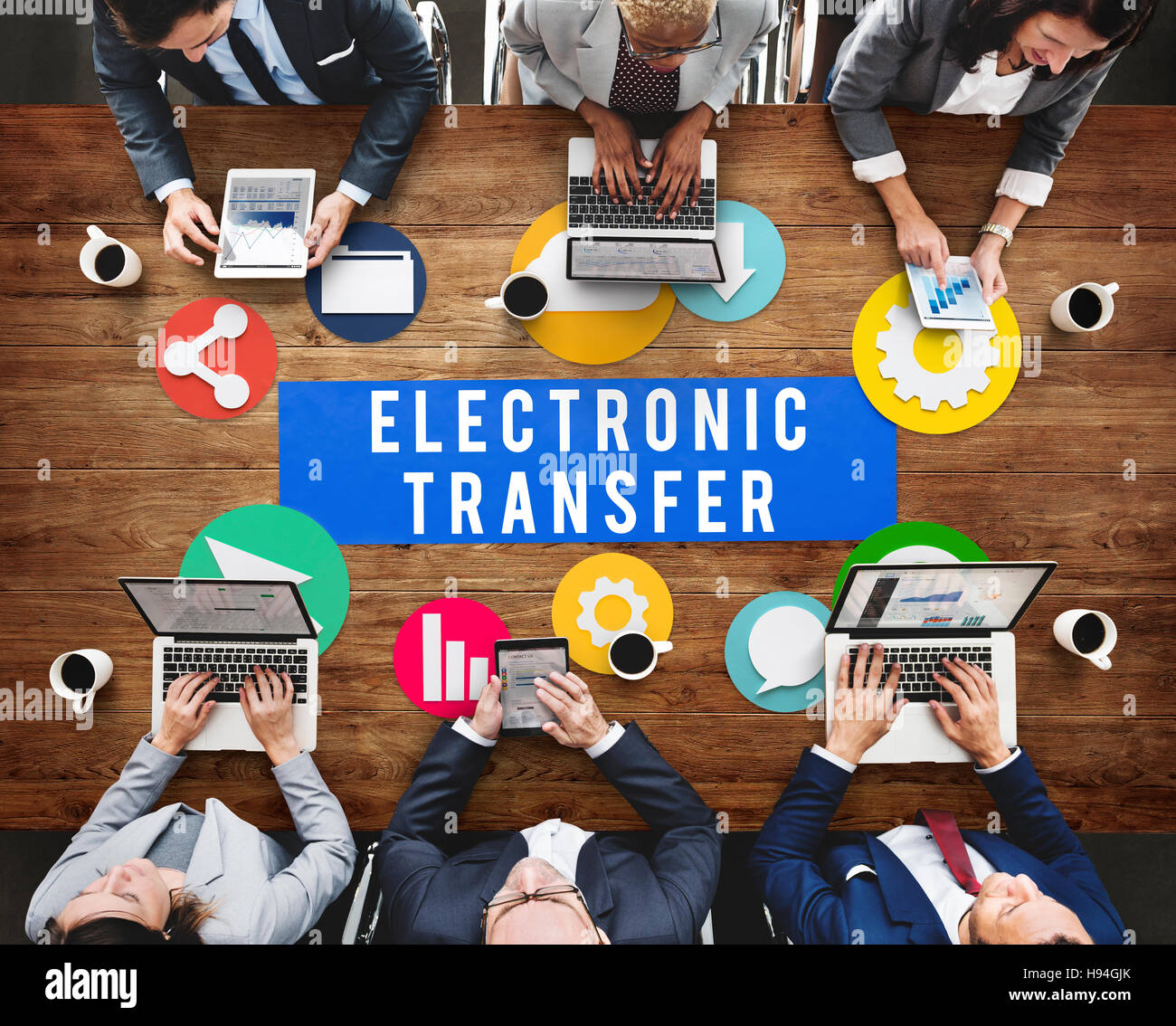 Electronic Transfer Technology Online Network Concept Stock Photo - Alamy