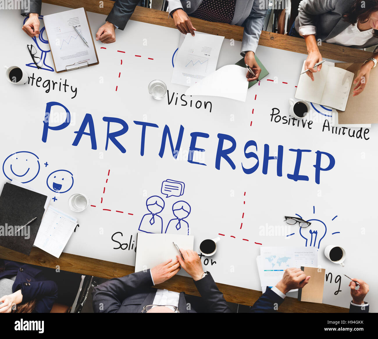 Partnership Agreement Alliance Association Unity Concept Stock Photo ...